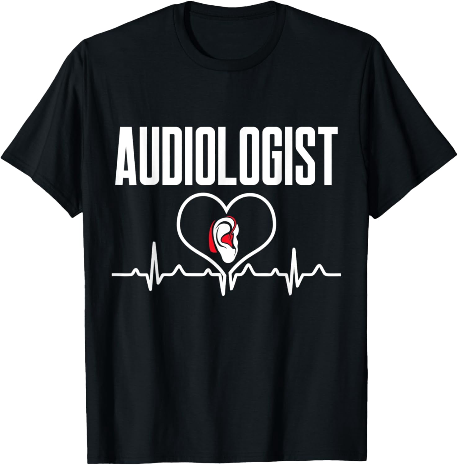 Mens Audiologist Heartbeat Doctor of Audiology Au.D T-Shirt - Walmart.com