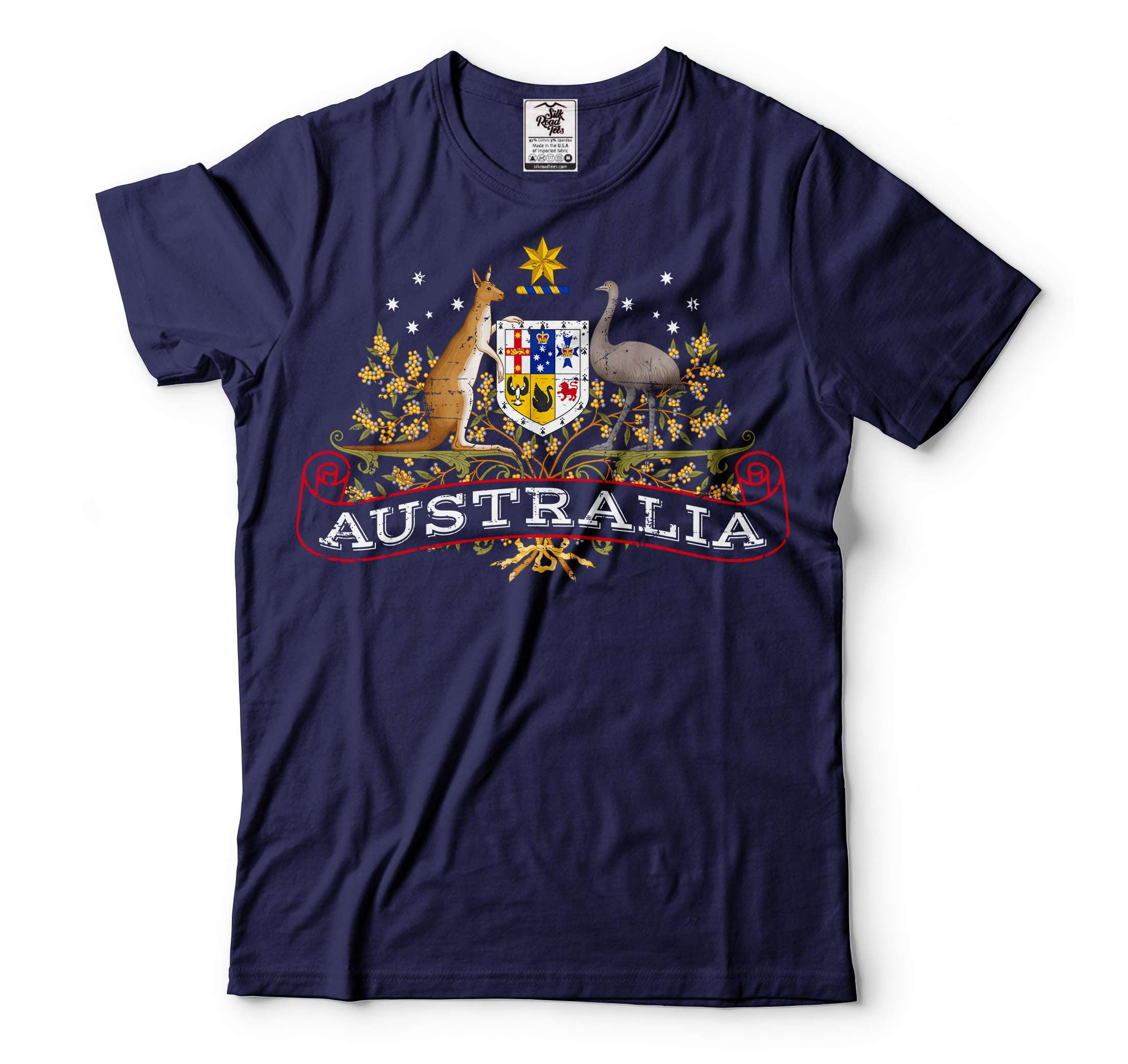 Mens Australia T-shirt Australia National Flag Logo Country Shirts ...