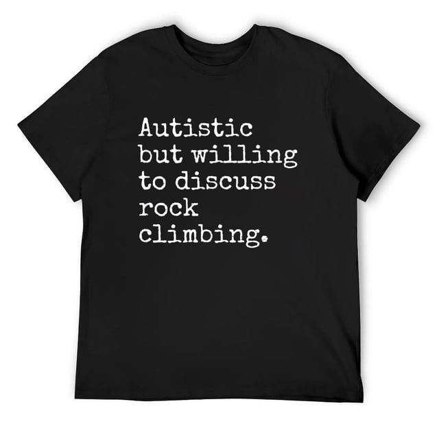 Mens Autism Autistic ASD Aspie Bouldering Rock Climbing Gift T-Shirt ...