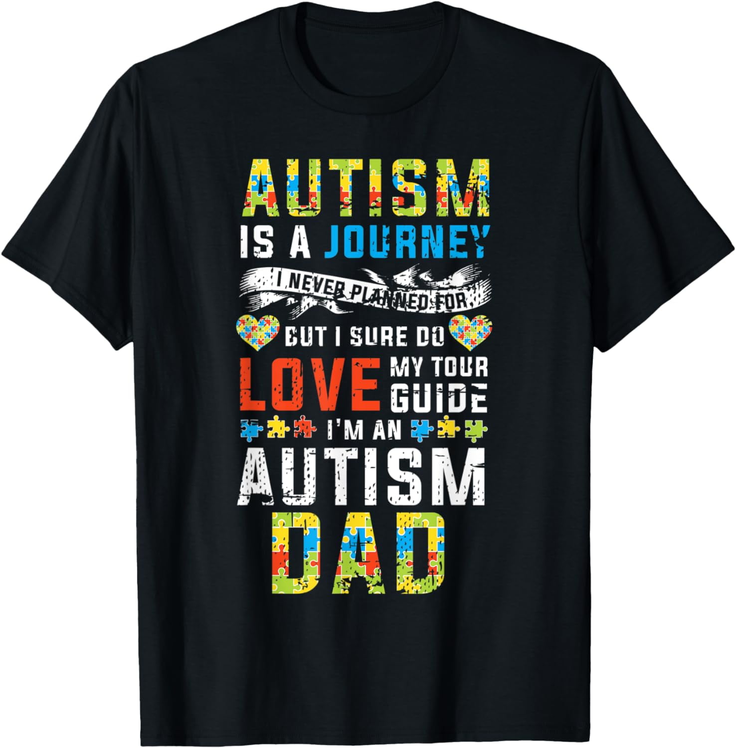 Mens Autism Dad Journey Quote Autism, Awareness T-Shirt mens t hirt men ...
