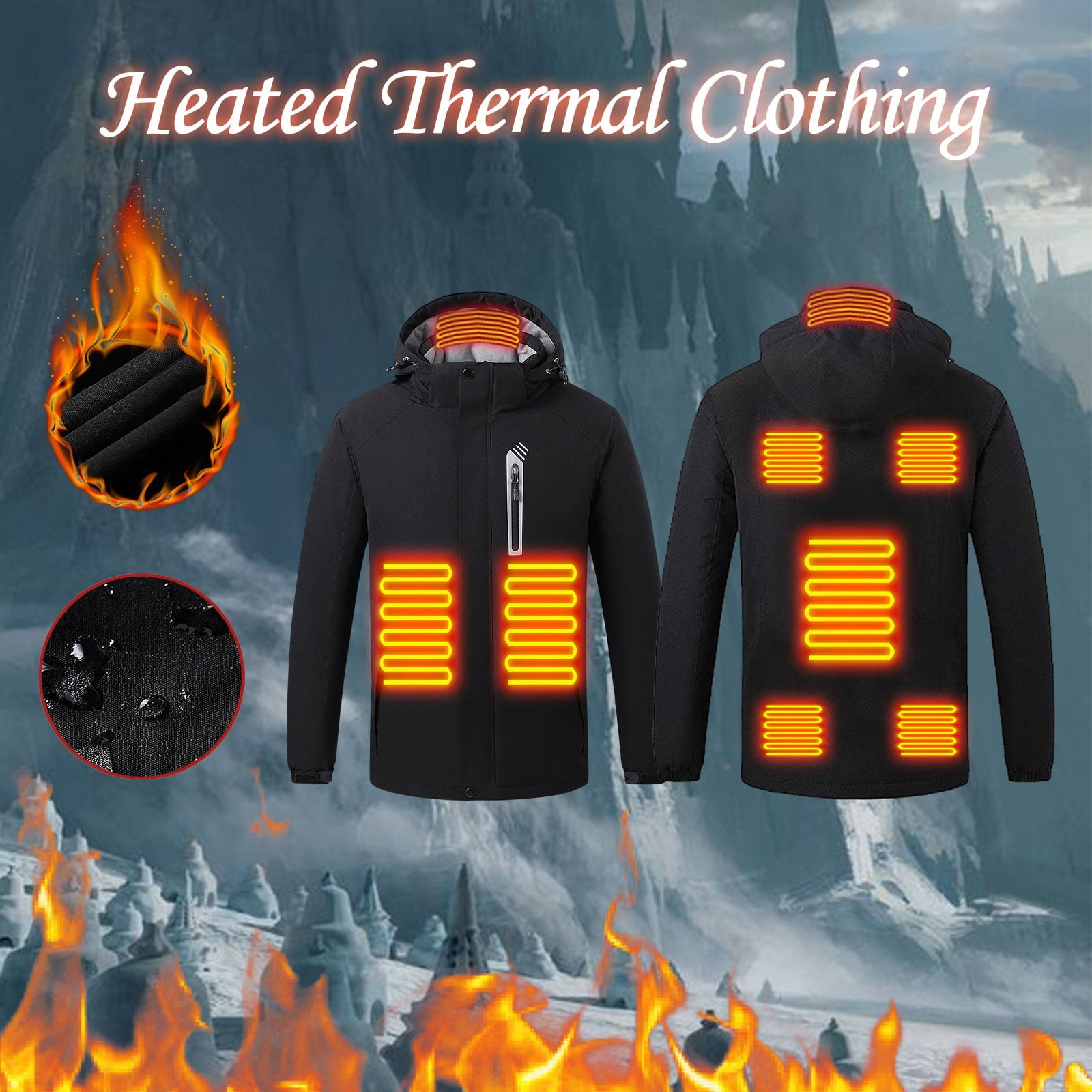 Mens Autumn And Winter Single Control 8 Heating Suit Constant ...