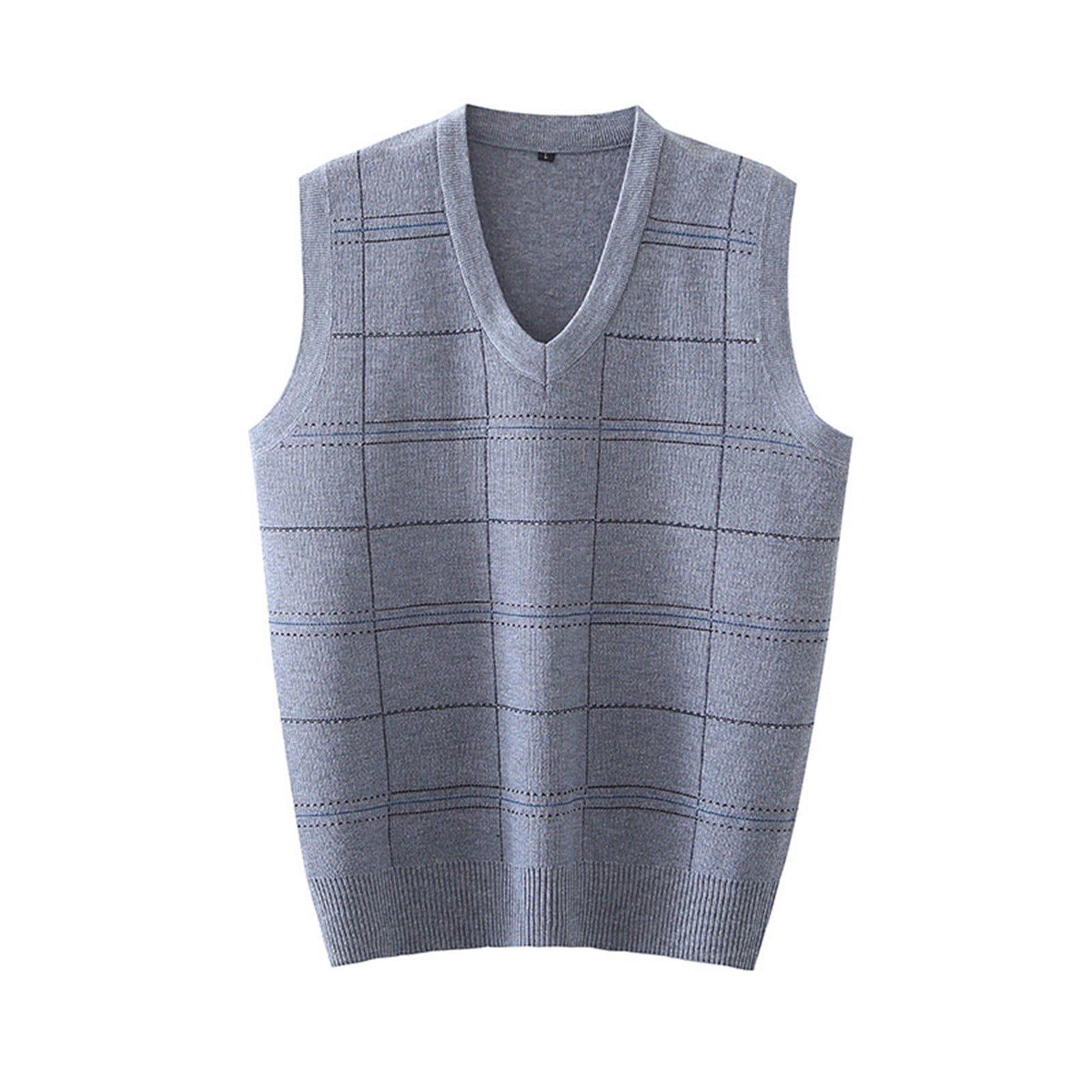 Mens Autumn Winter Casual Fashion V Neck Sleeveless Knit And Sweater ...