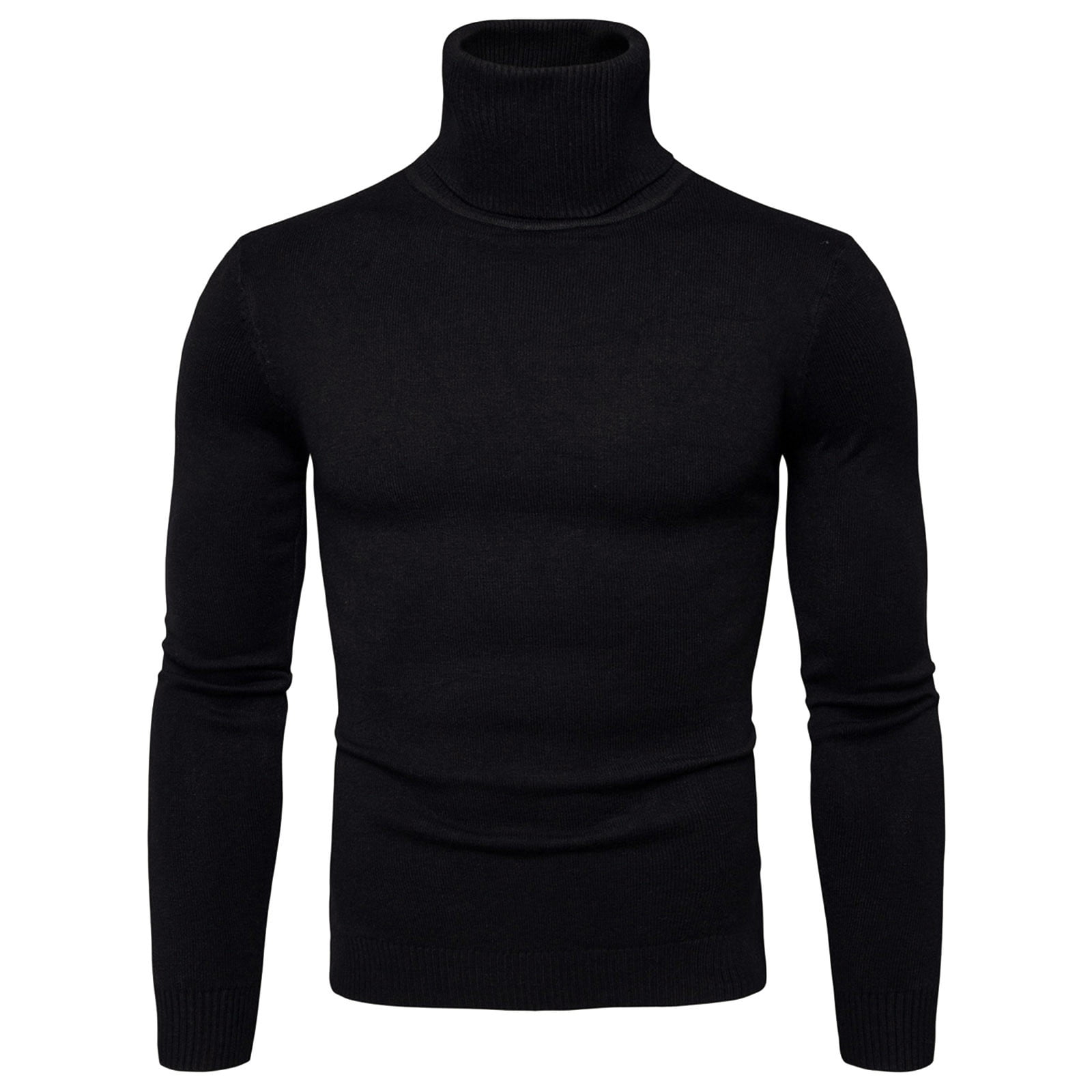 Mens Autumn and Winter Heated Coats for Men Solid Soft Turtleneck ...