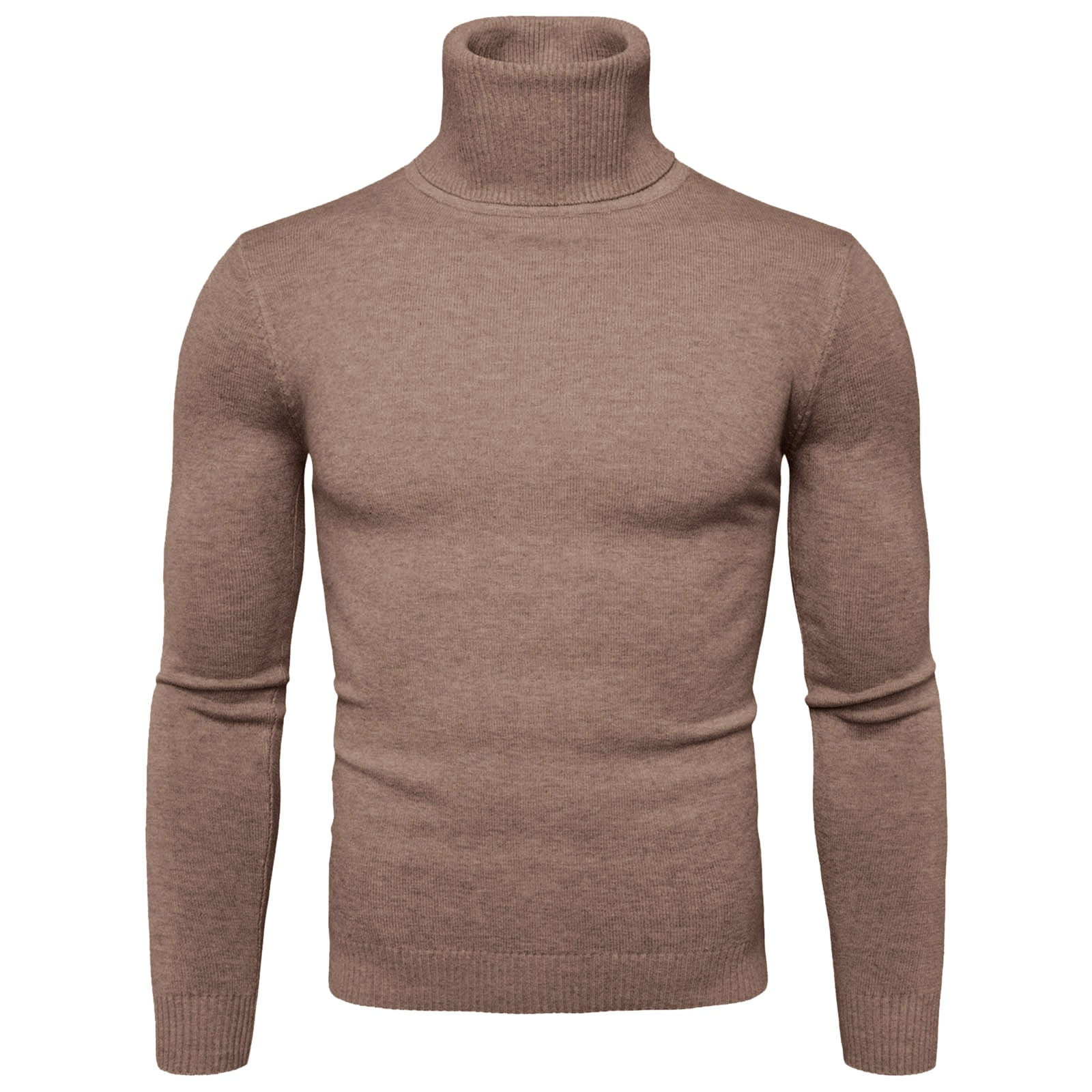 Mens Autumn And Winter Solid Soft Turtleneck Sweater Flexibility Solid ...