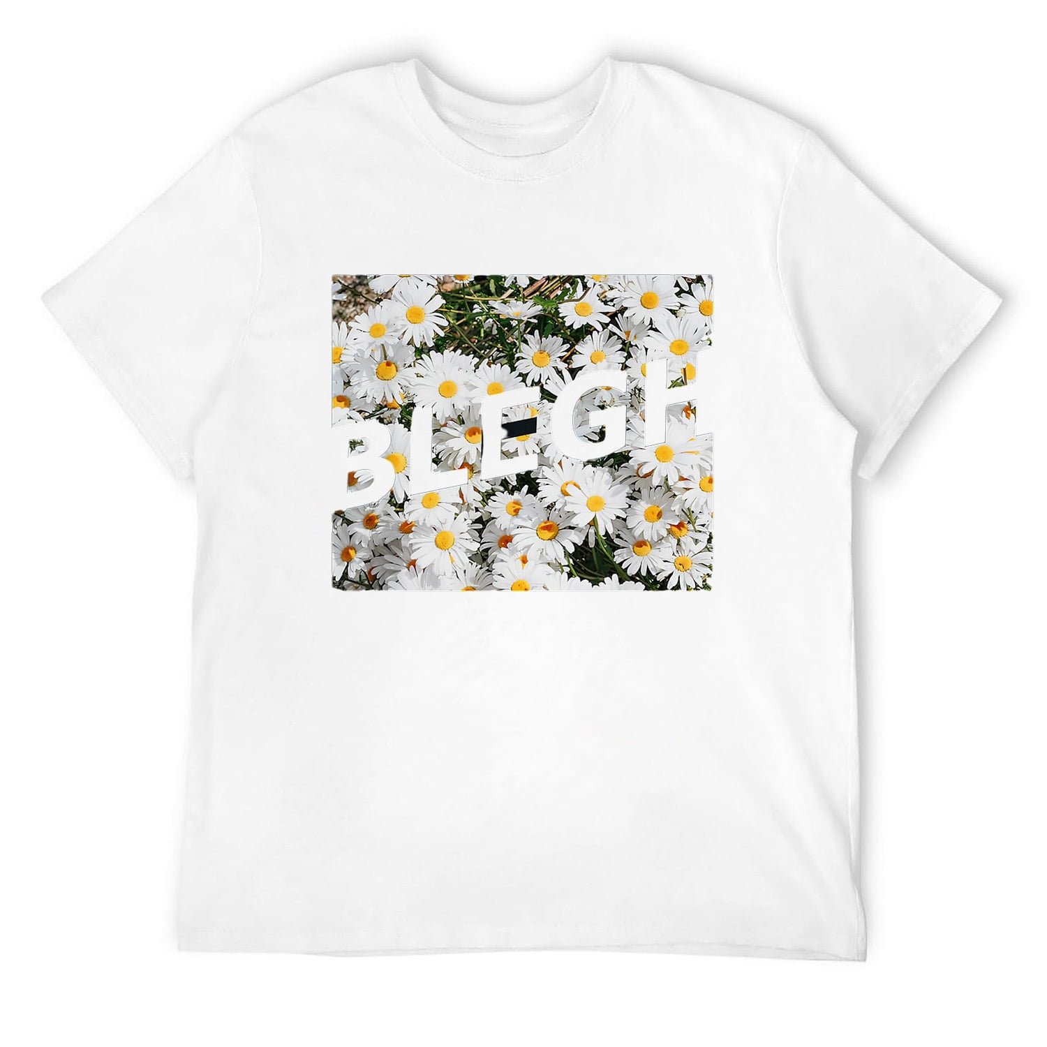 Mens BLEGH Daisy Flower Collection T-Shirt White Large - Walmart.com