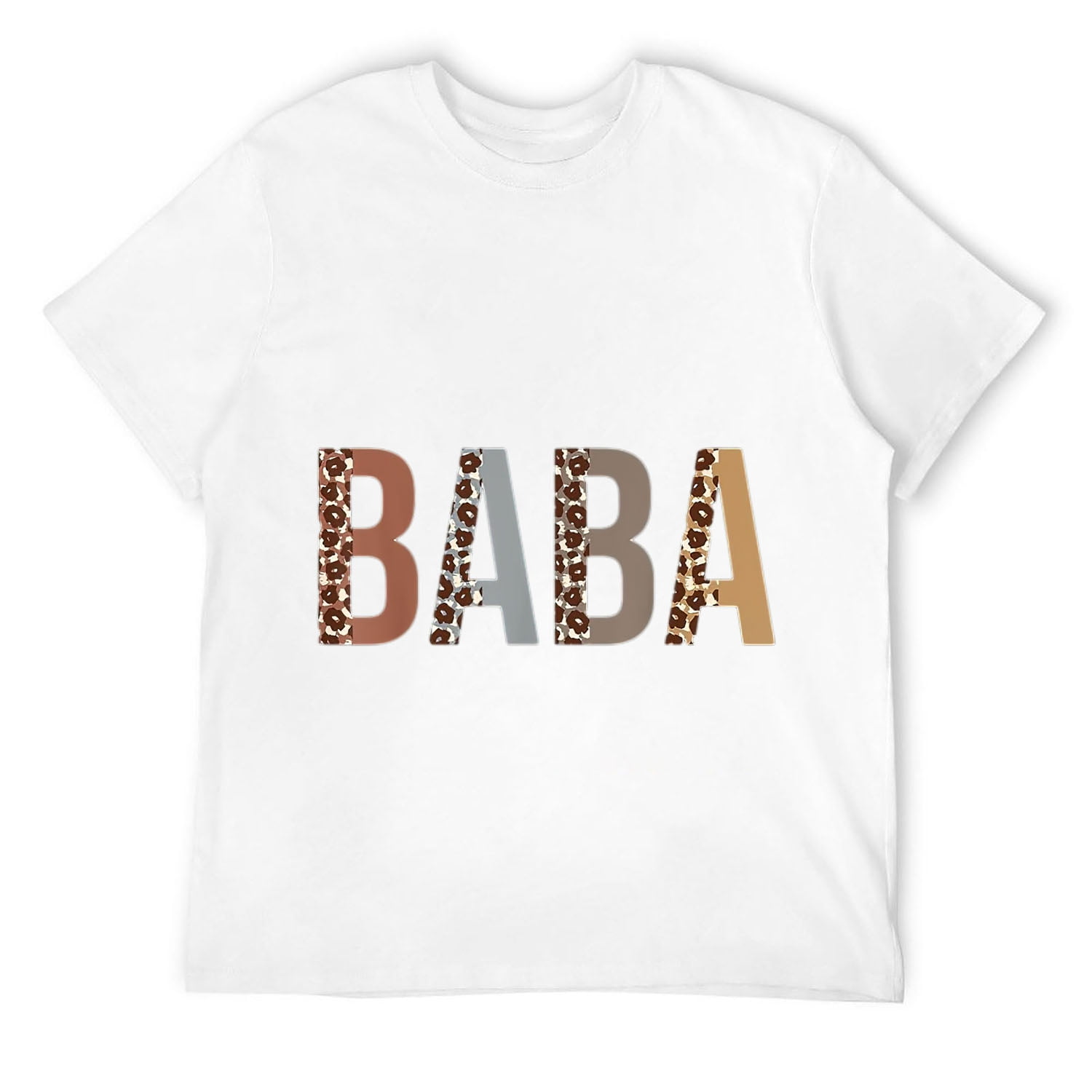 Mens Baba Leopard Print Mom Cute Mothers Day Funny Grandma T-Shirt ...