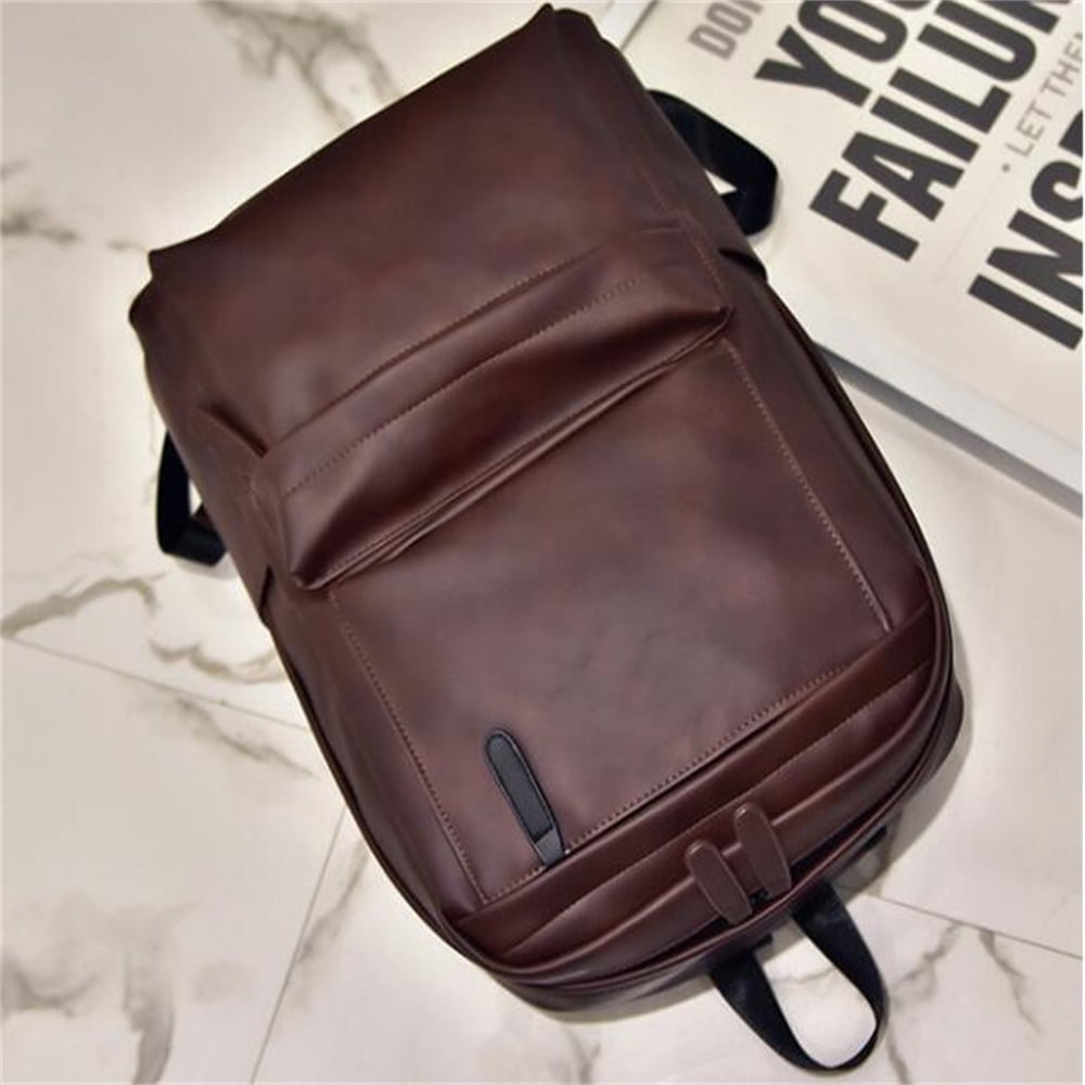 Mens Backpack, Business Backpack College School Bookbag PU Leather ...