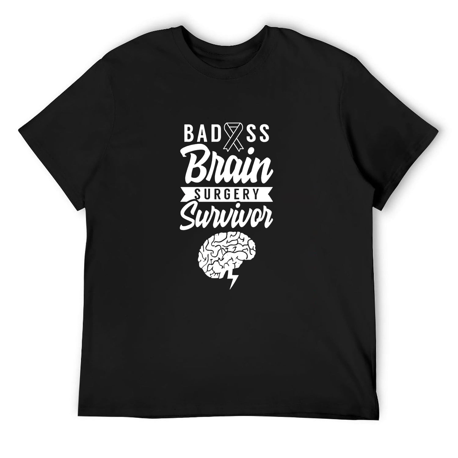 Mens Badass Brain Surgery Survivor Survived Surgeries Patient T Shirts ...