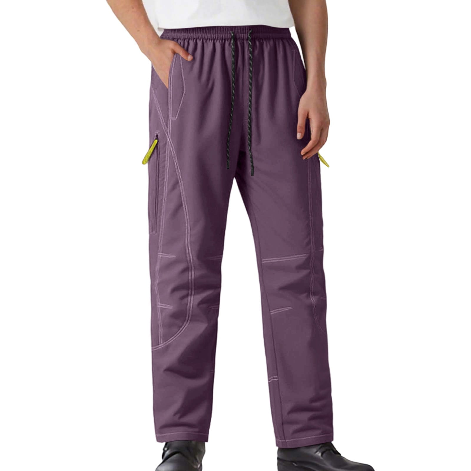 Mens Baggy Sweatpants Water Repellent Cargo Pants Straight Leg Relaxed ...