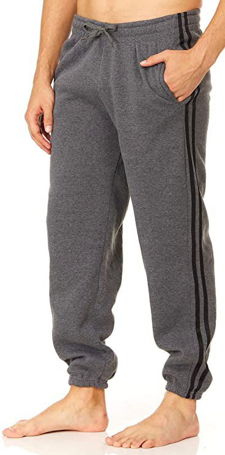 Mens Baggy Sweatpants With Pockets, Fleece Sweat Pants Black, Grey ...