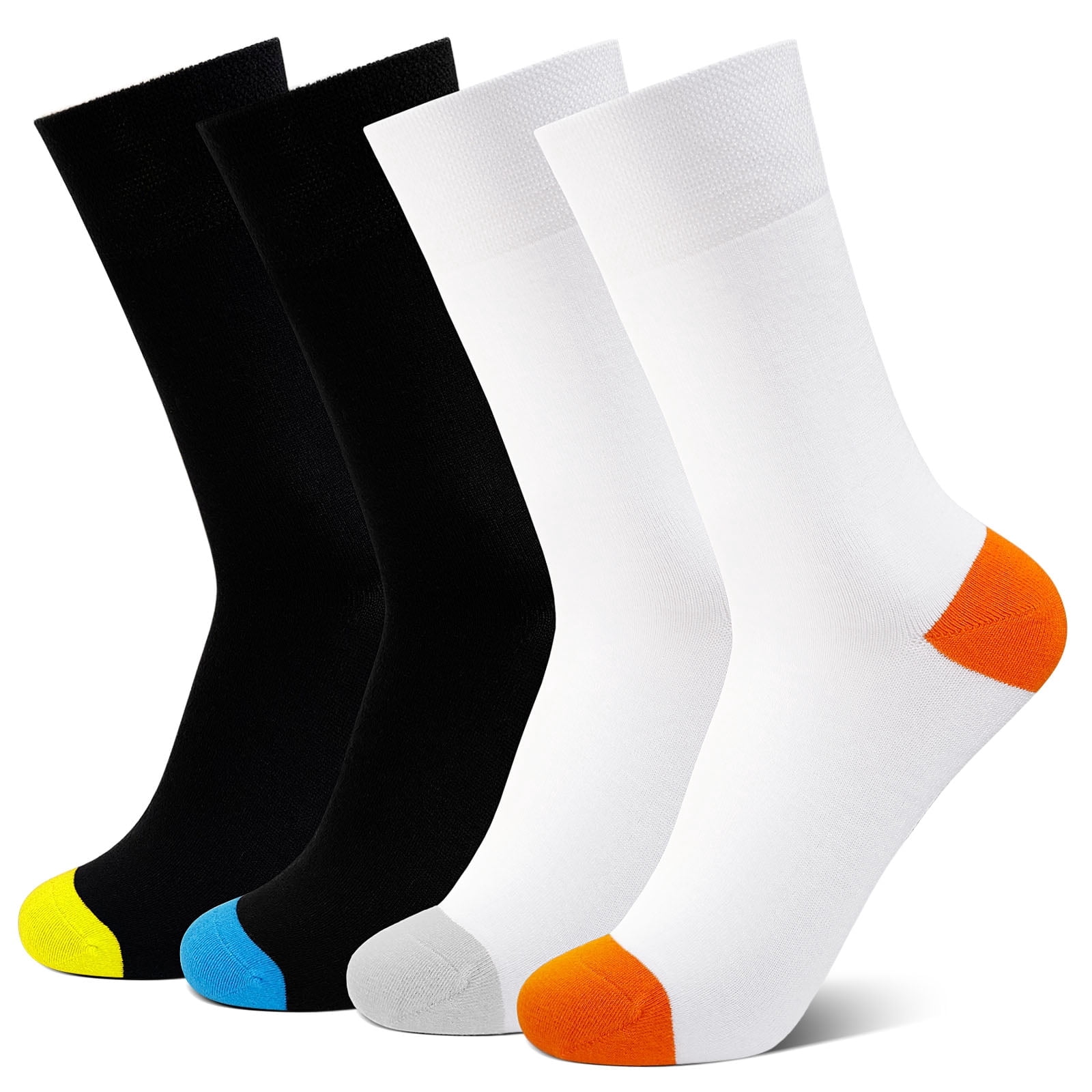 Mens Bamboo Viscose Socks - 4 Pairs Seamless, Breathable, Soft Bamboo ...