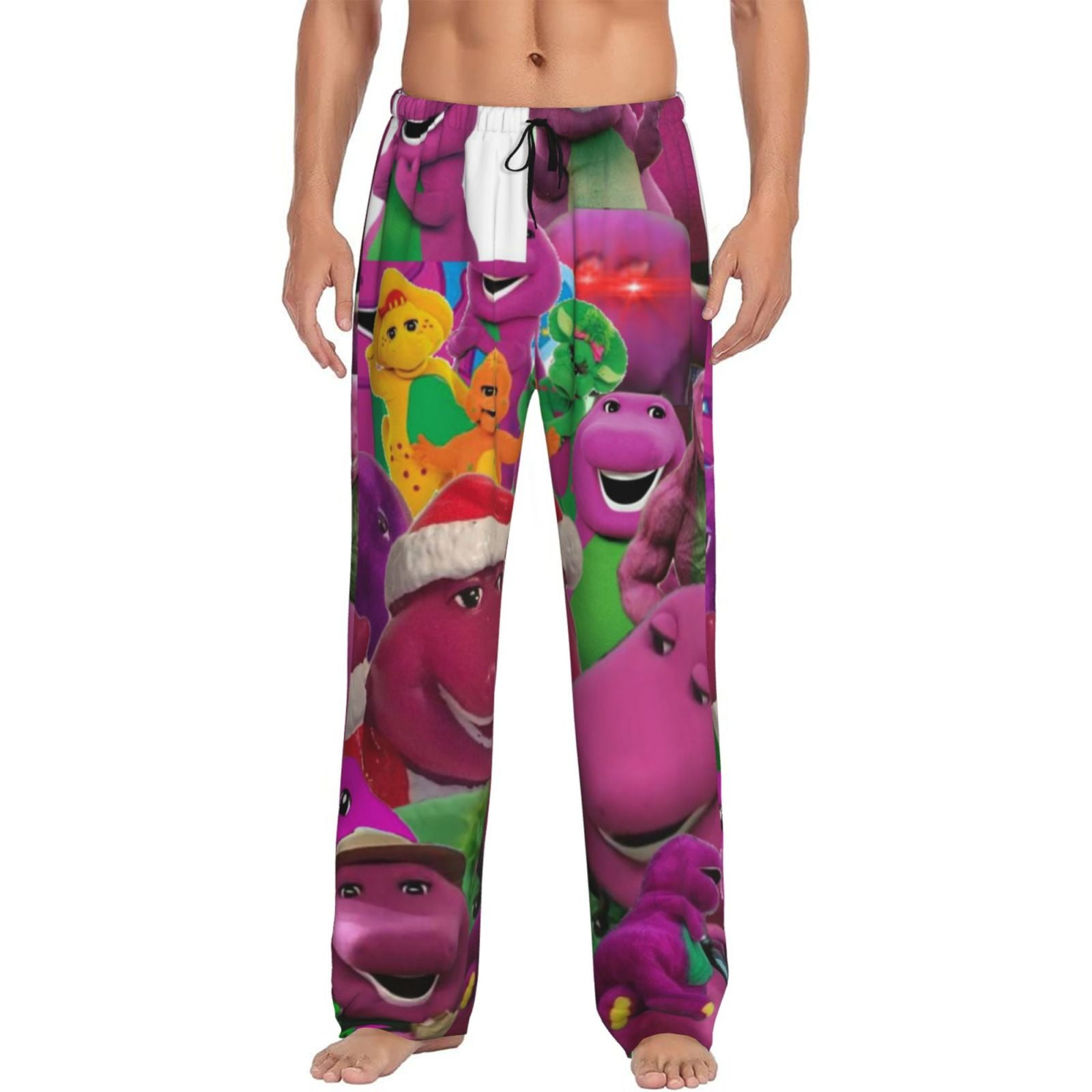 Mens Barney Dinosaur Friends Pajama Pants Lounge Pants Super Soft ...