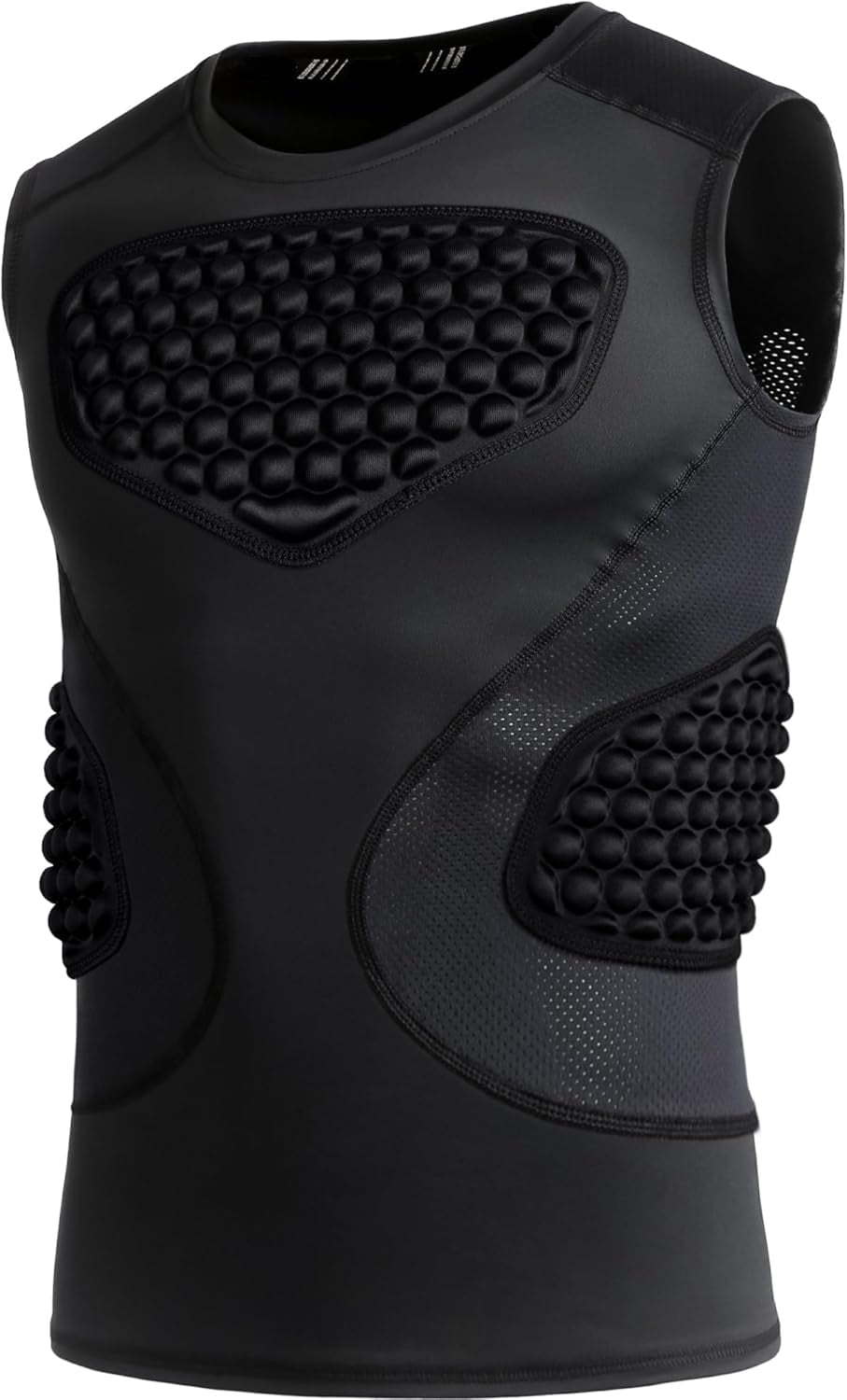 Mens Baseball Chest Rib Protector Adult Football Padded Compression ...