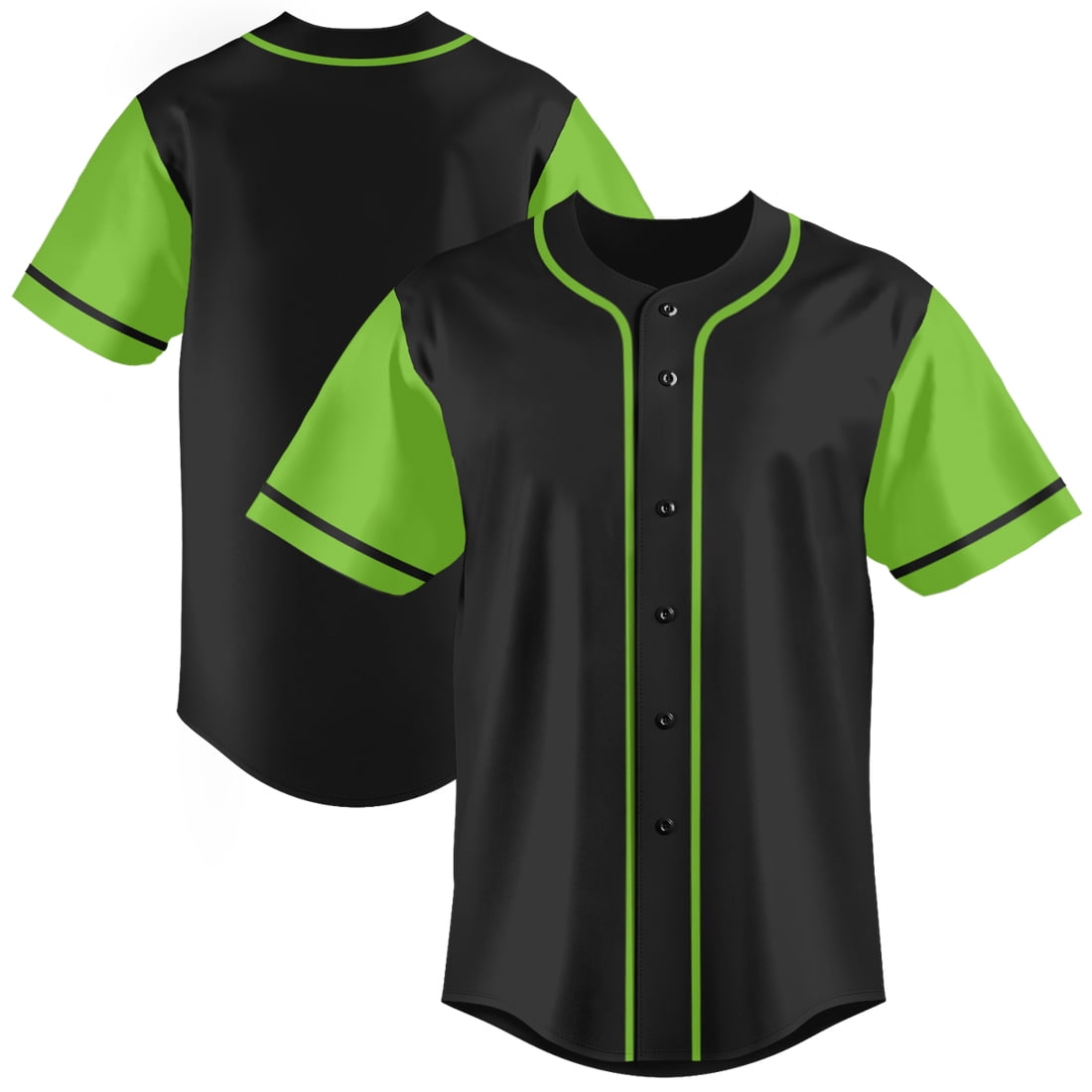 Mens Baseball Jersey Black Button Down Shirts Active Team Sports ...