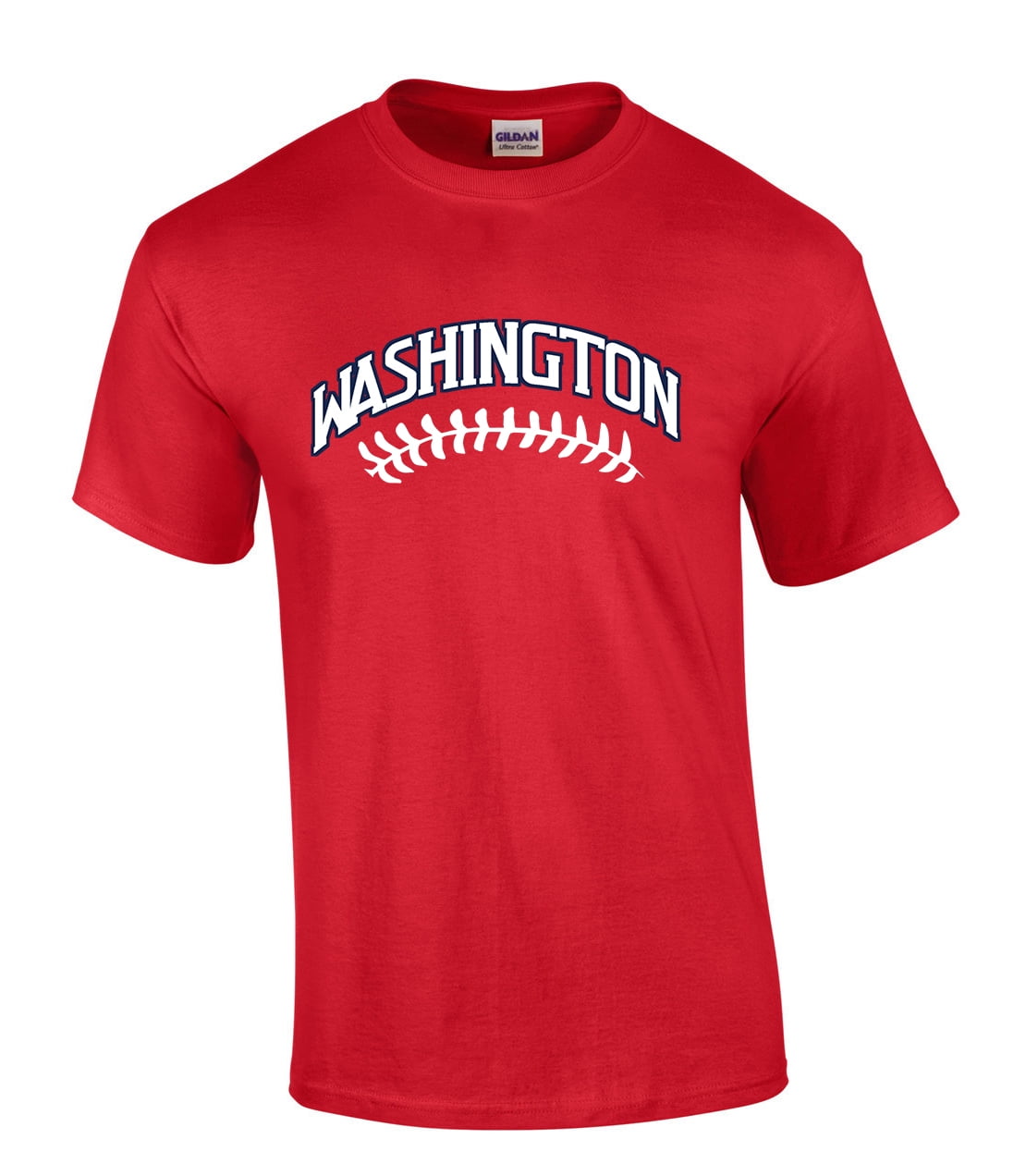 Mens Baseball Team Tshirt Washington Baseball Team Color Red and White ...