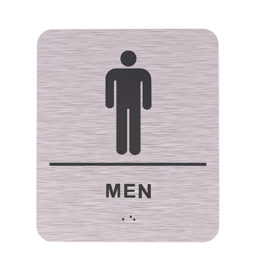 Rock Ridge Men's Restroom Black ADA-Compliant Bathroom Door Sign for ...