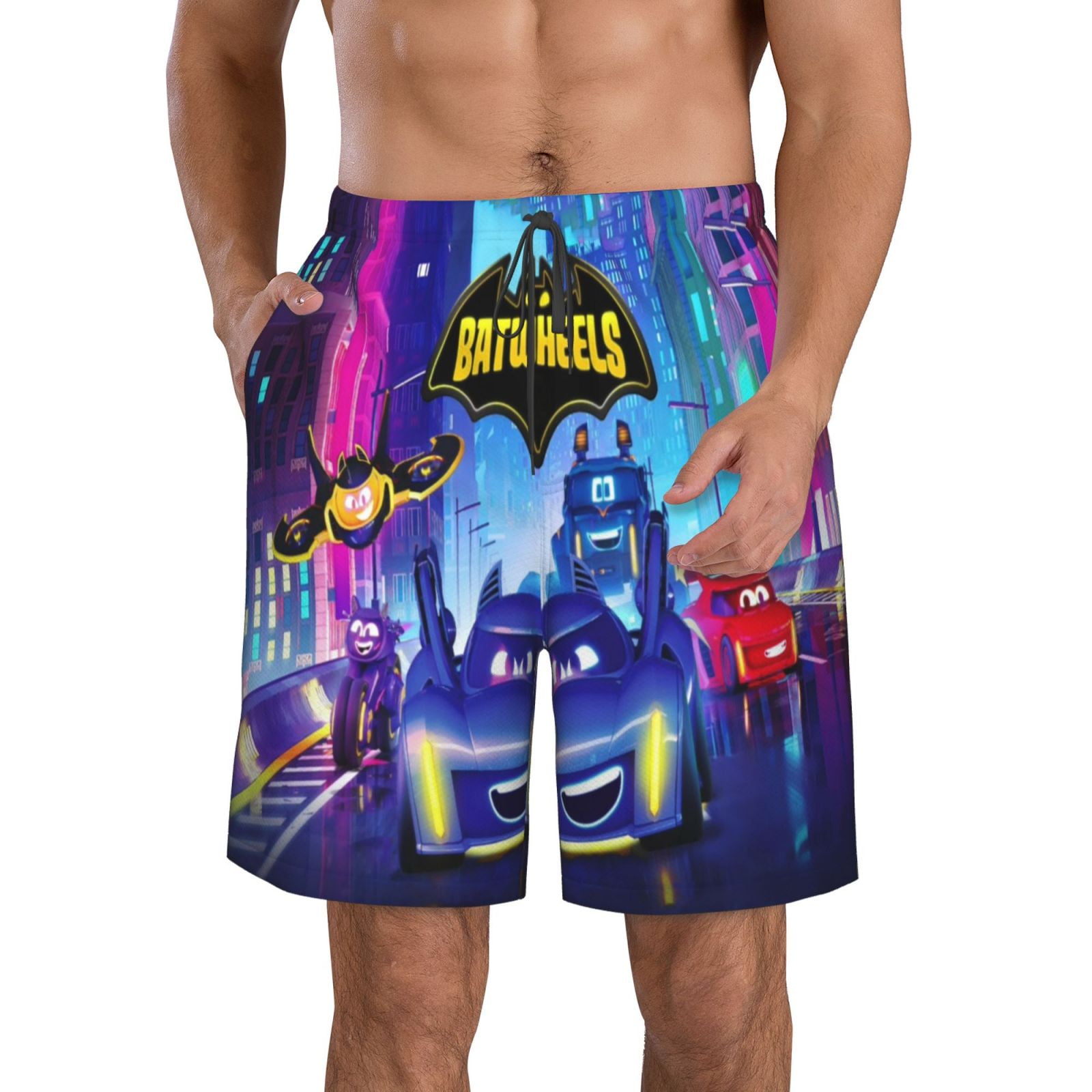 Mens Batwheel Swim Trunks Quick Dry Bathing Suit Stretch Board Shorts ...