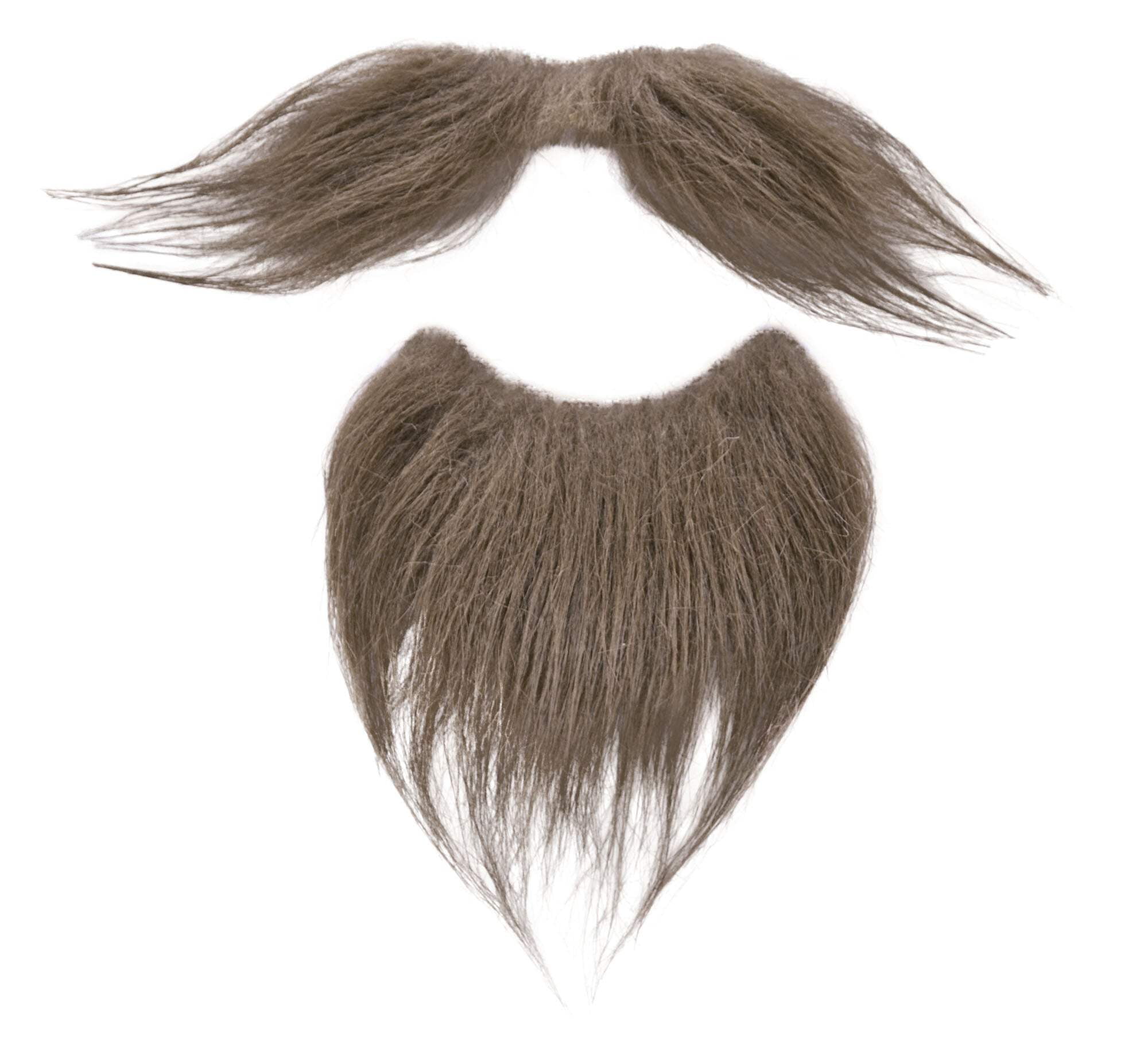 Mens Beard + Tash Set Brown Moustaches and Beards Male Halloween ...