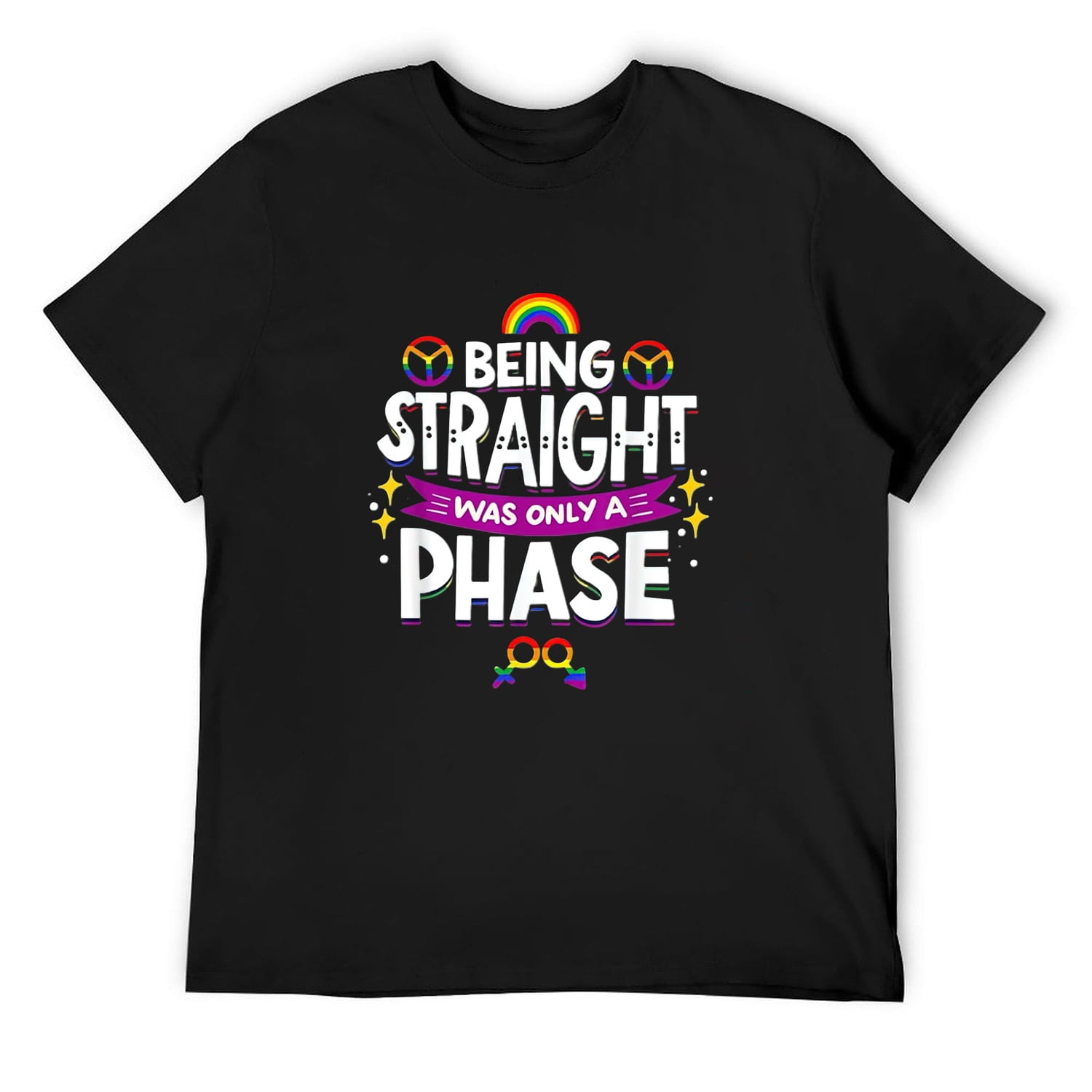 Mens Being Straight Was Only A Phase - Lgbtq Pride Support T-Shirt ...