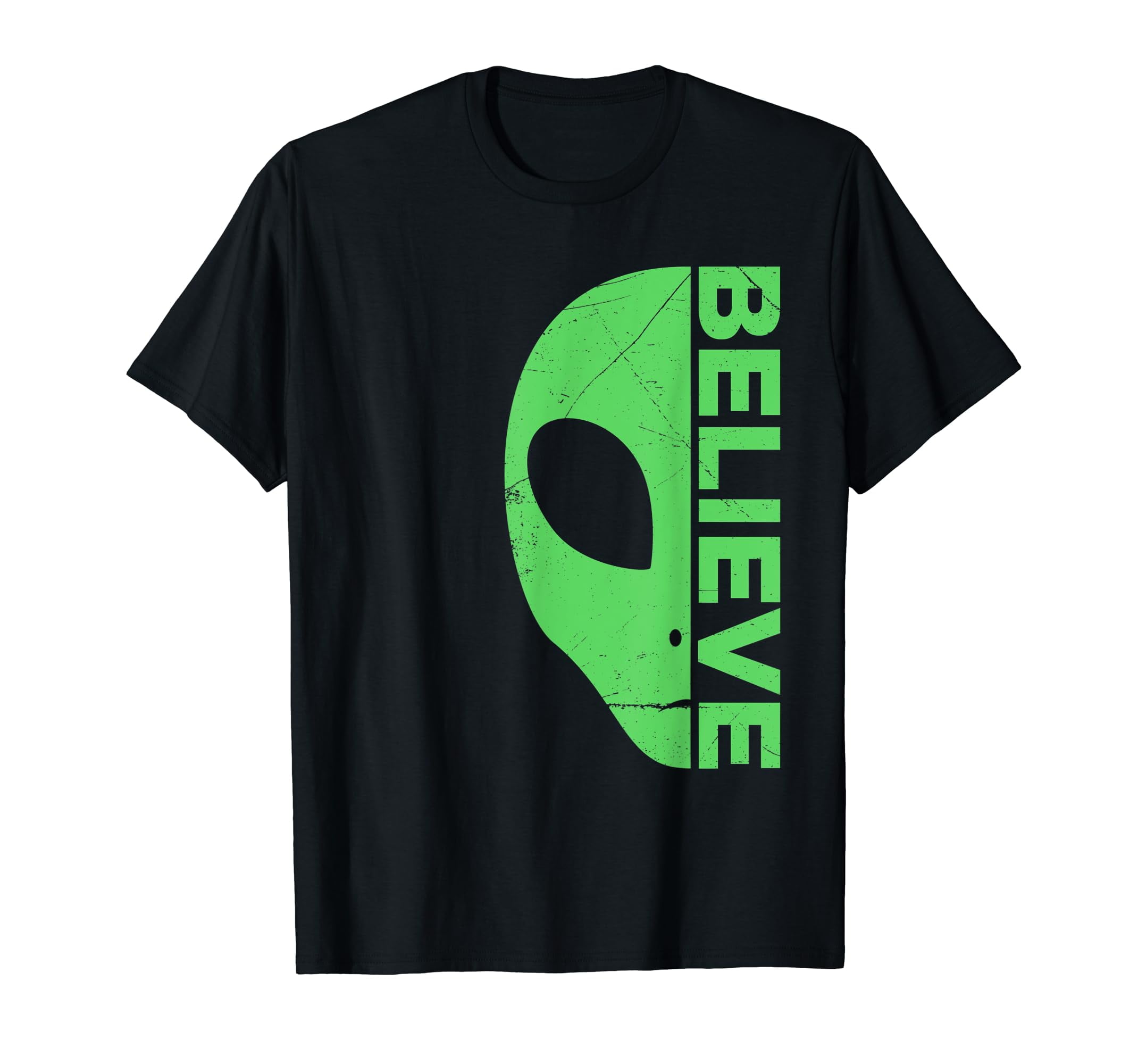 Mens Believe Alien Head Shirt - Cryptid UFO Abduction Tee - Walmart.com