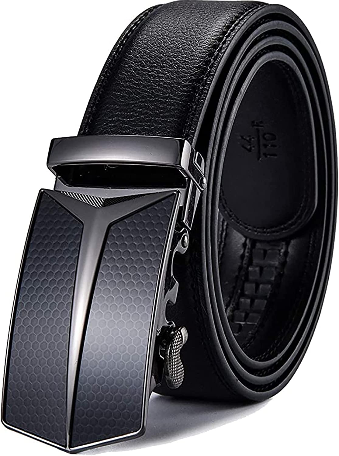 Mens Belt, Leather Ratchet Belt for Men Dress 1 3/8", Adjustable Trim ...