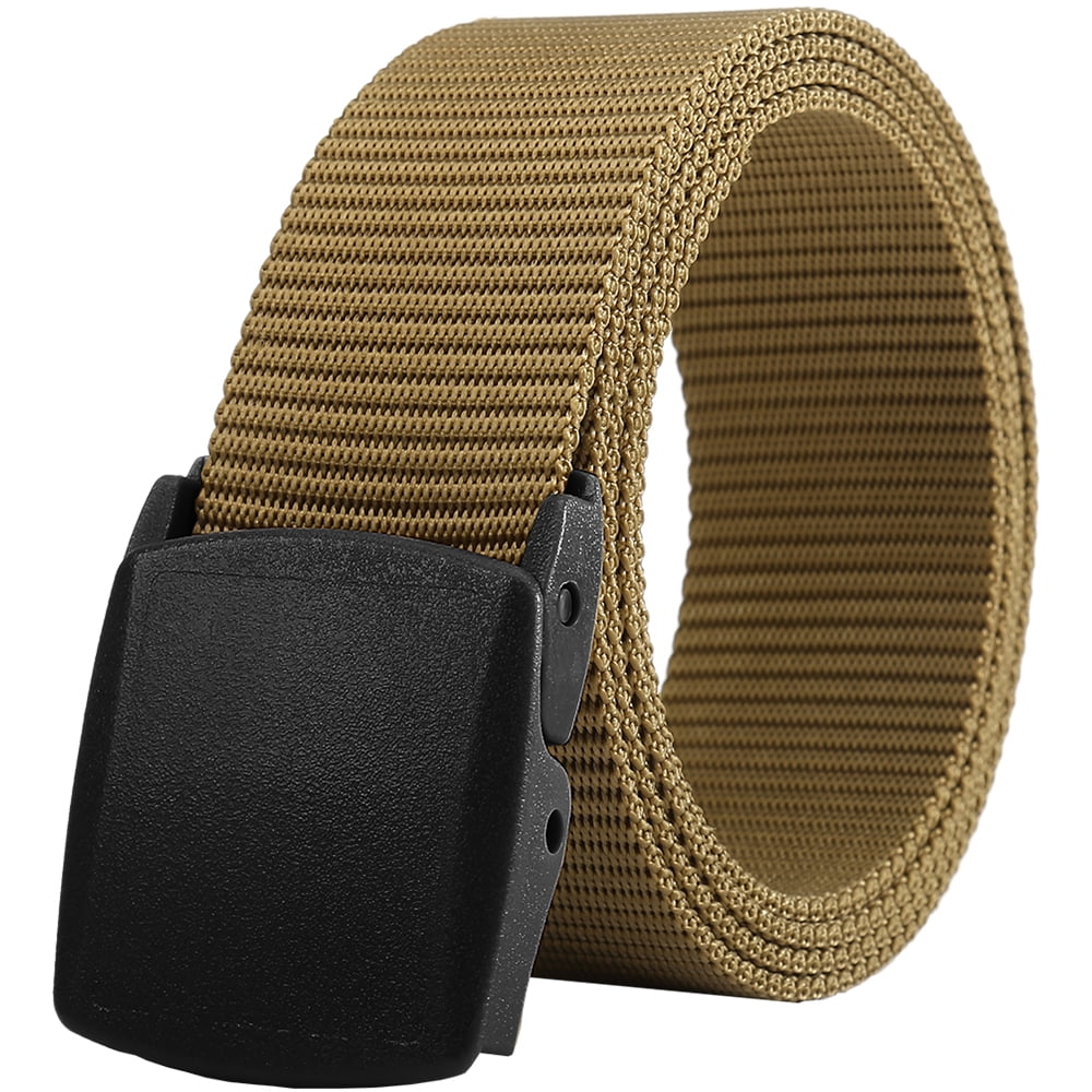 LionVII Men's Nylon Belt, Breathable with Plastic Buckle, Adjustable 27 ...