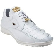 Men Belvedere Shoes Mare Genuine Ostrich Eel Leather Lace up Navy Blue ...