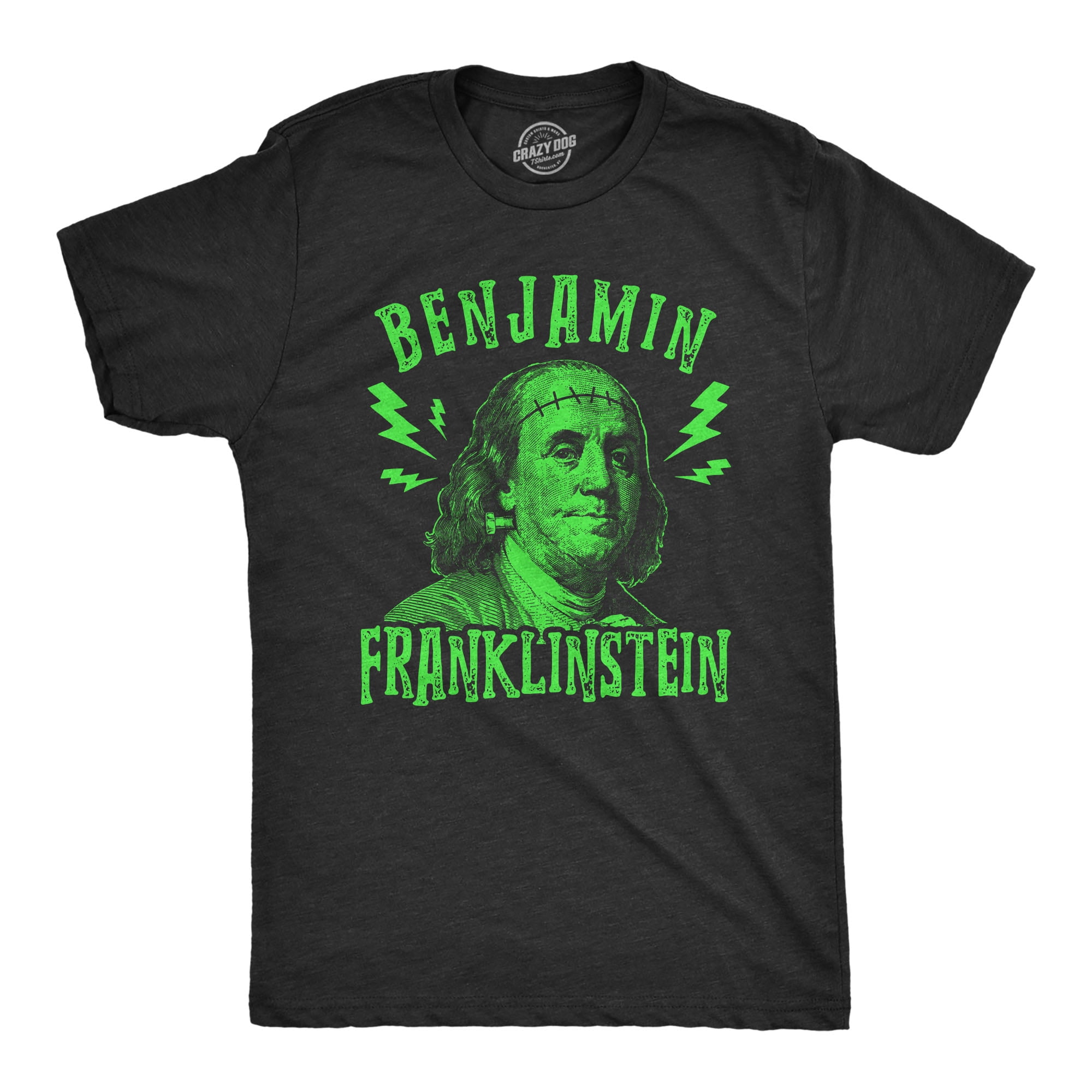 Mens Benjamin Franklinstein T Shirt Funny Halloween Frankenstein Ben ...