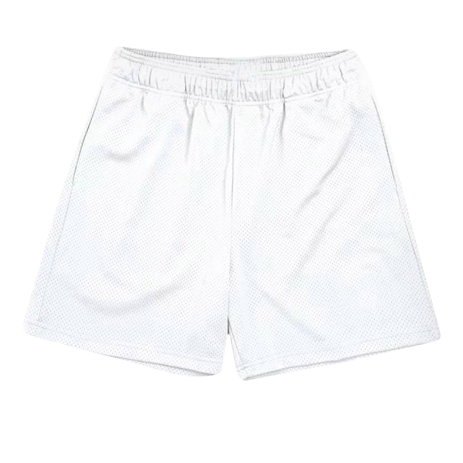 Mens Bermuda Shorts Elastic Waist Gym Workout Mesh Athletic Beach