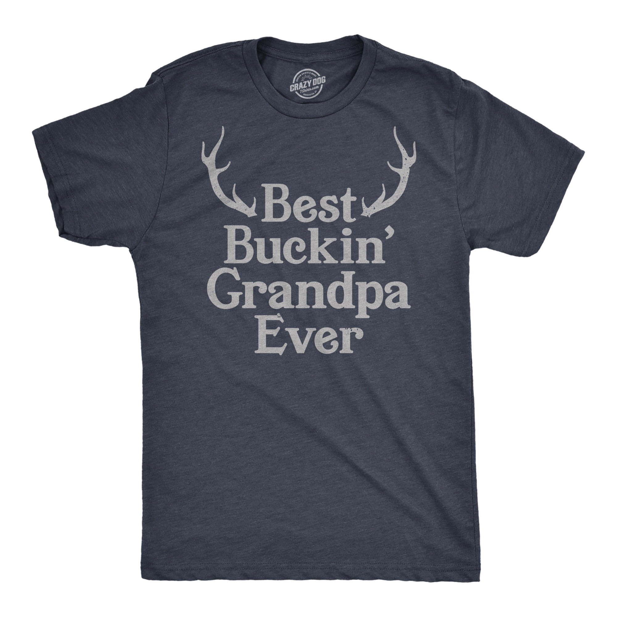 Mens Best Buckin Grandpa Ever Tshirt Funny Fathers Day Hunting Tee For