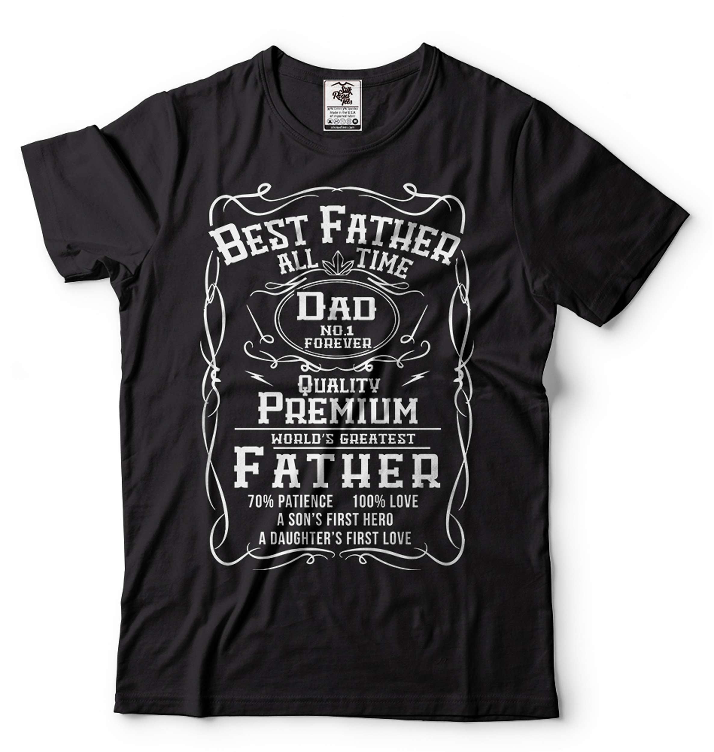 Mens Best Father T-shirt No 1 Dad Tee Shirt Funny Fathers Day Gifts ...