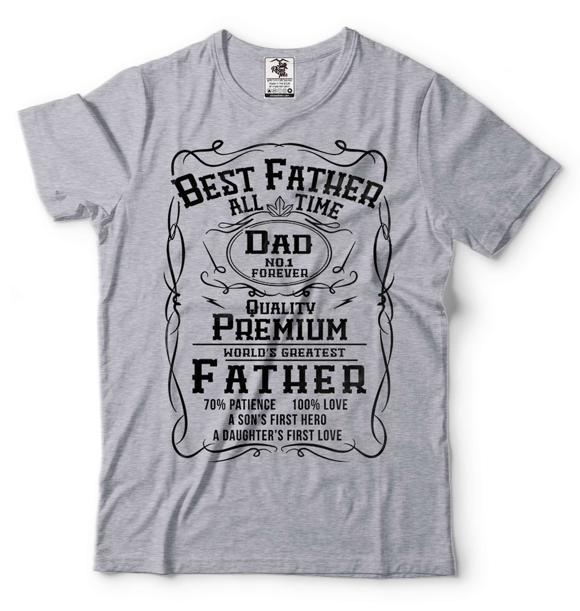 Mens Best Father T-shirt No 1 Dad Tee Shirt Funny Fathers Day Gifts ...