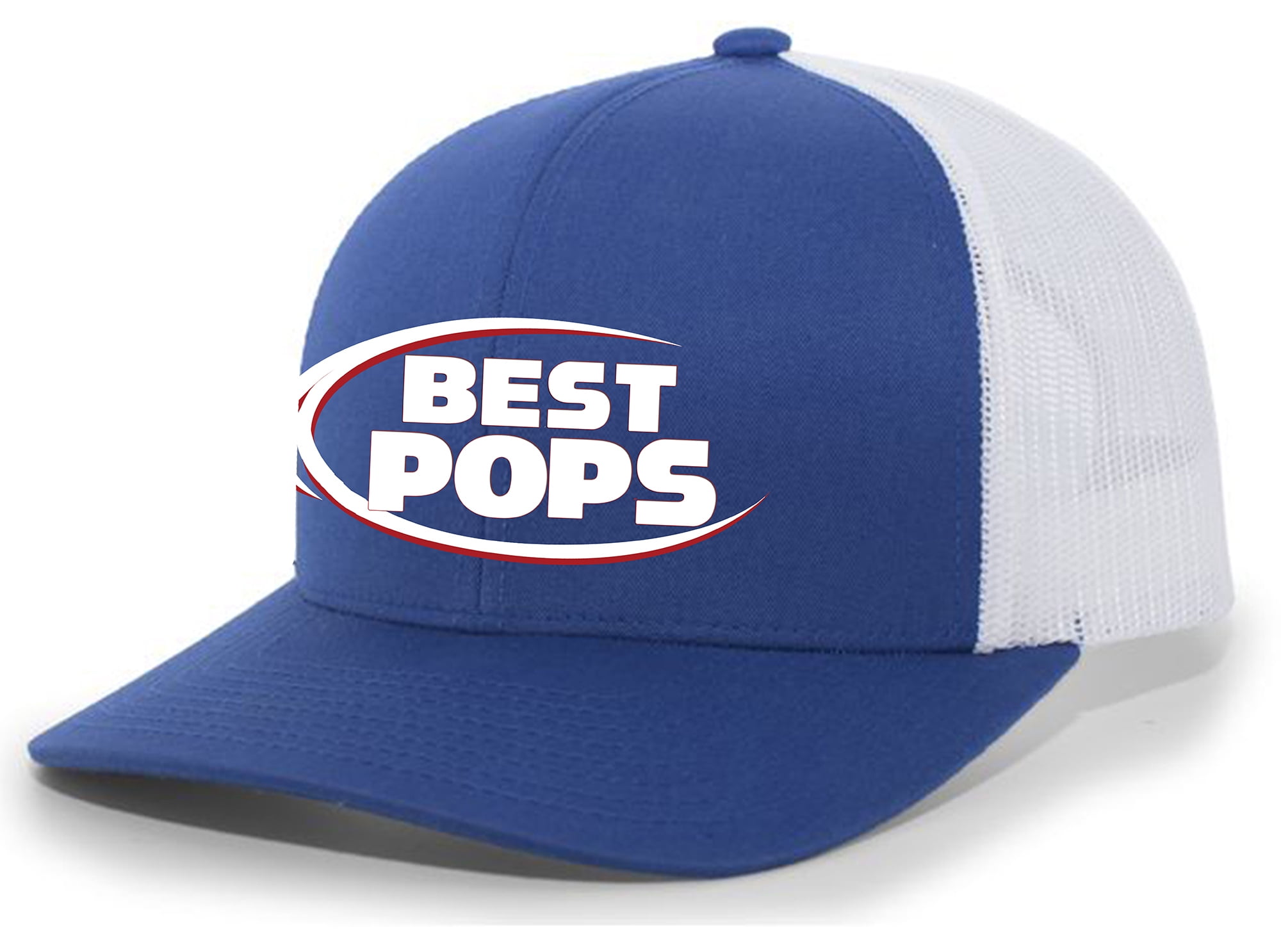 Mens Best Pops Ever Hat Embroidered Funny Blue American Can Logo Parody ...