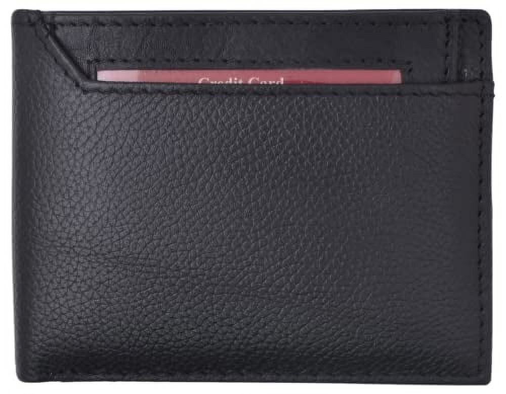 Mens Bifold Leather RFID Wallet with Removable Front ID Window Credit ...