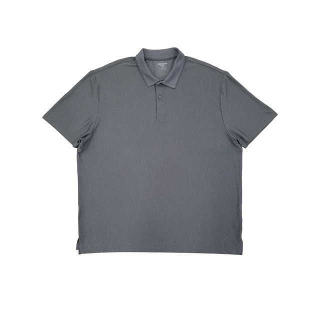 Mens Big & Tall Gray Heather Dry Cool Stretch Short Sleeve Polo Shirt ...