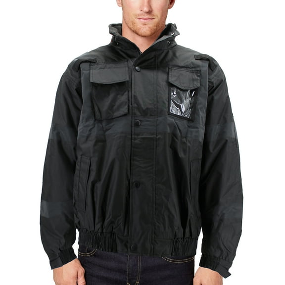 Men's Class 3 Safety High Visibility Water Resistant Reflective Neon ...