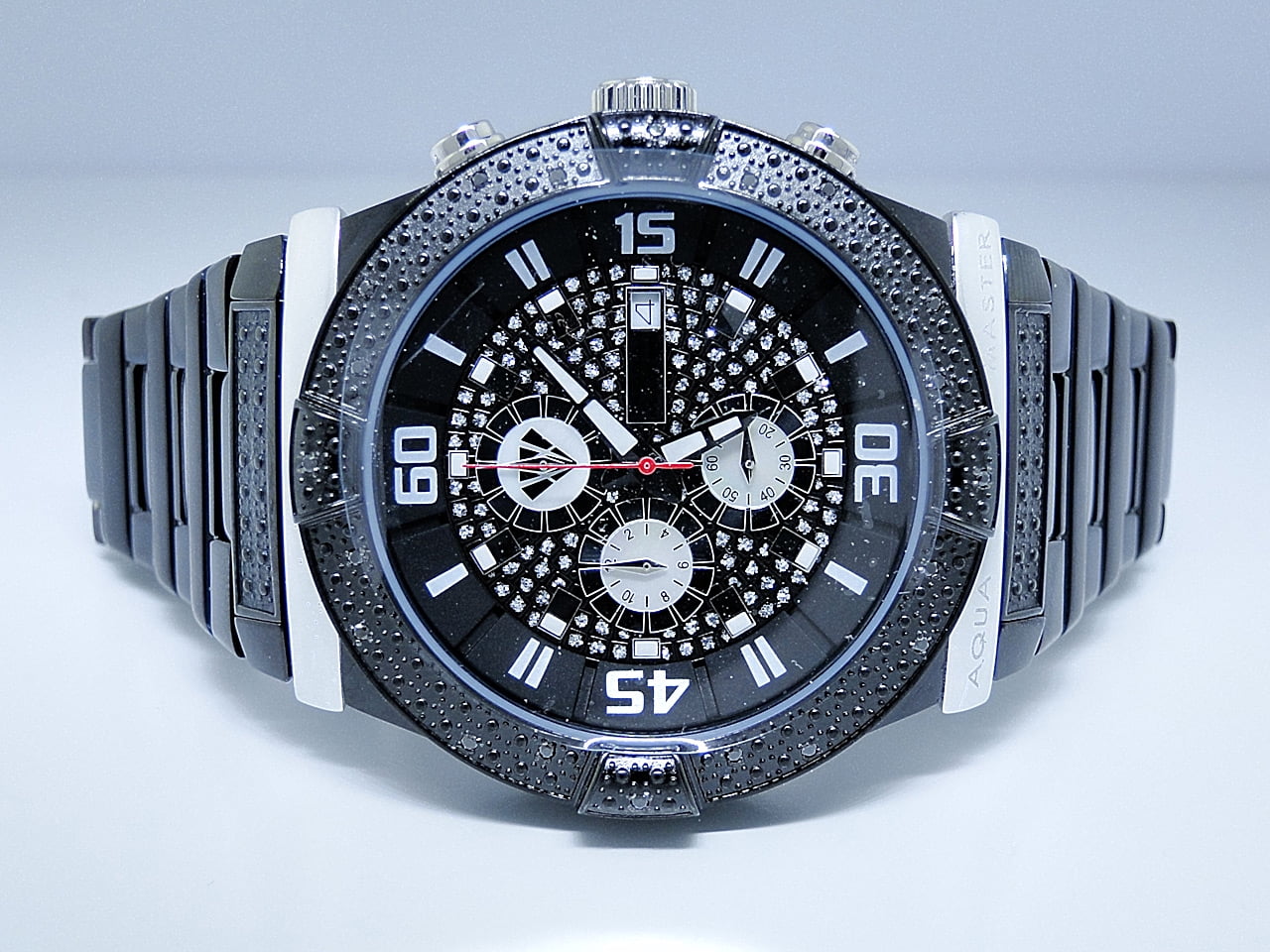 Mens Black Gold W#345 Diamond Watch (.45 ct) - Walmart.com