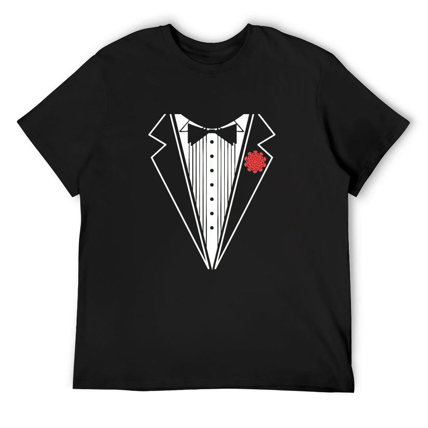 Mens Black Tuxedo T Shirt Funny Lazy Wedding Fake Suit Fancy Marriage ...