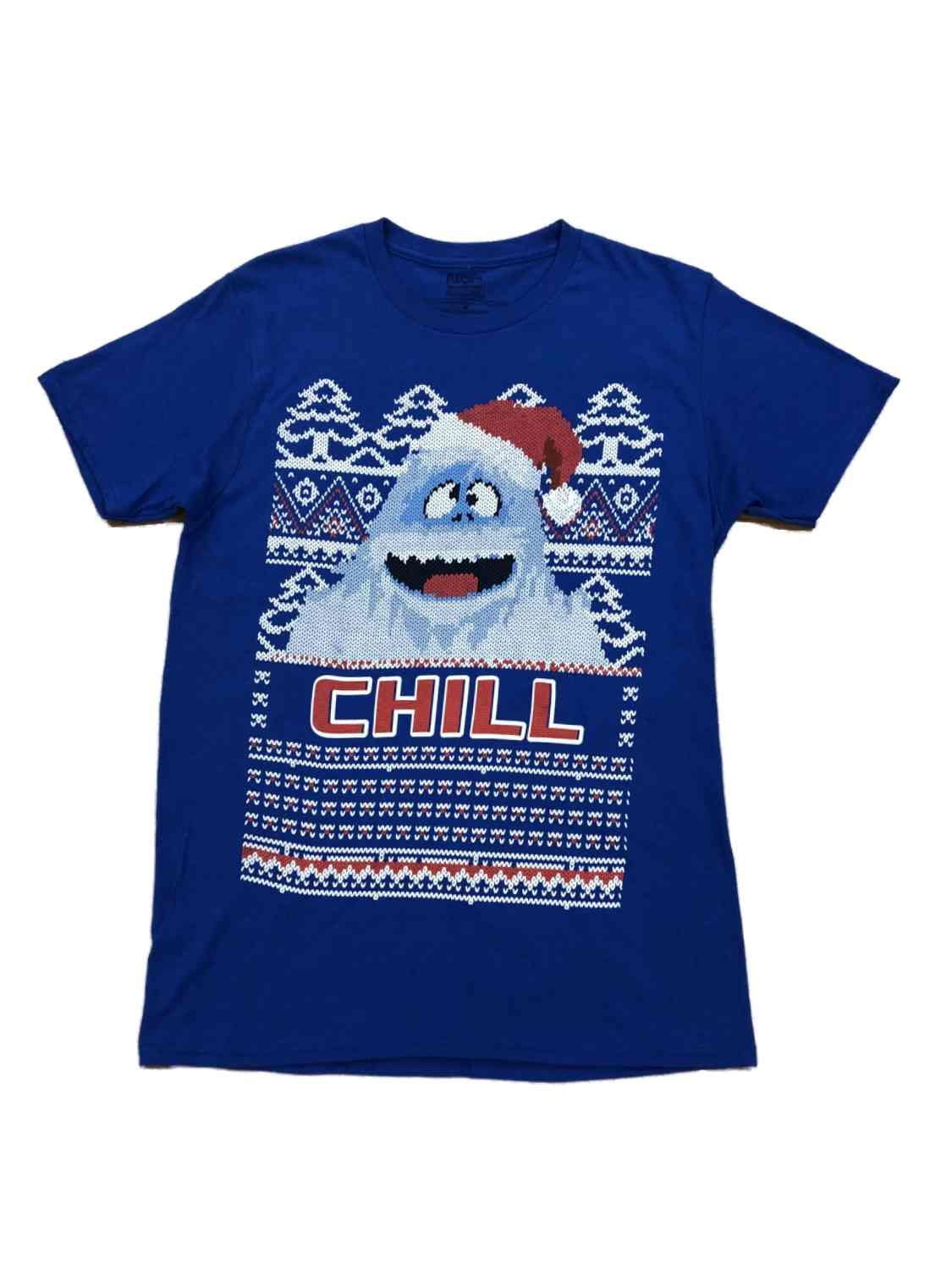 Mens Blue Rudolph The Red Nosed Reindeer Bumble Christmas Holiday T ...