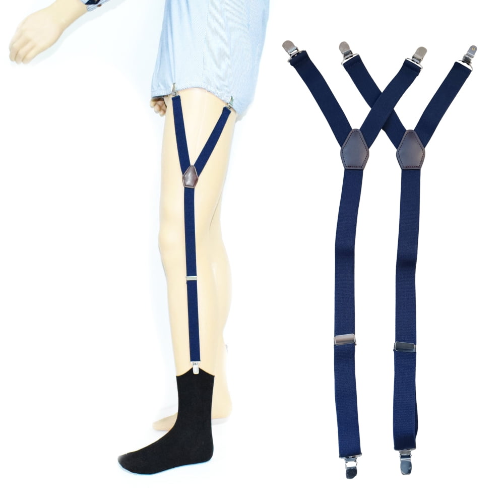 Mens Blue Shirt Stays For Men with Y-Style Non-Slip Locking Clamps ...