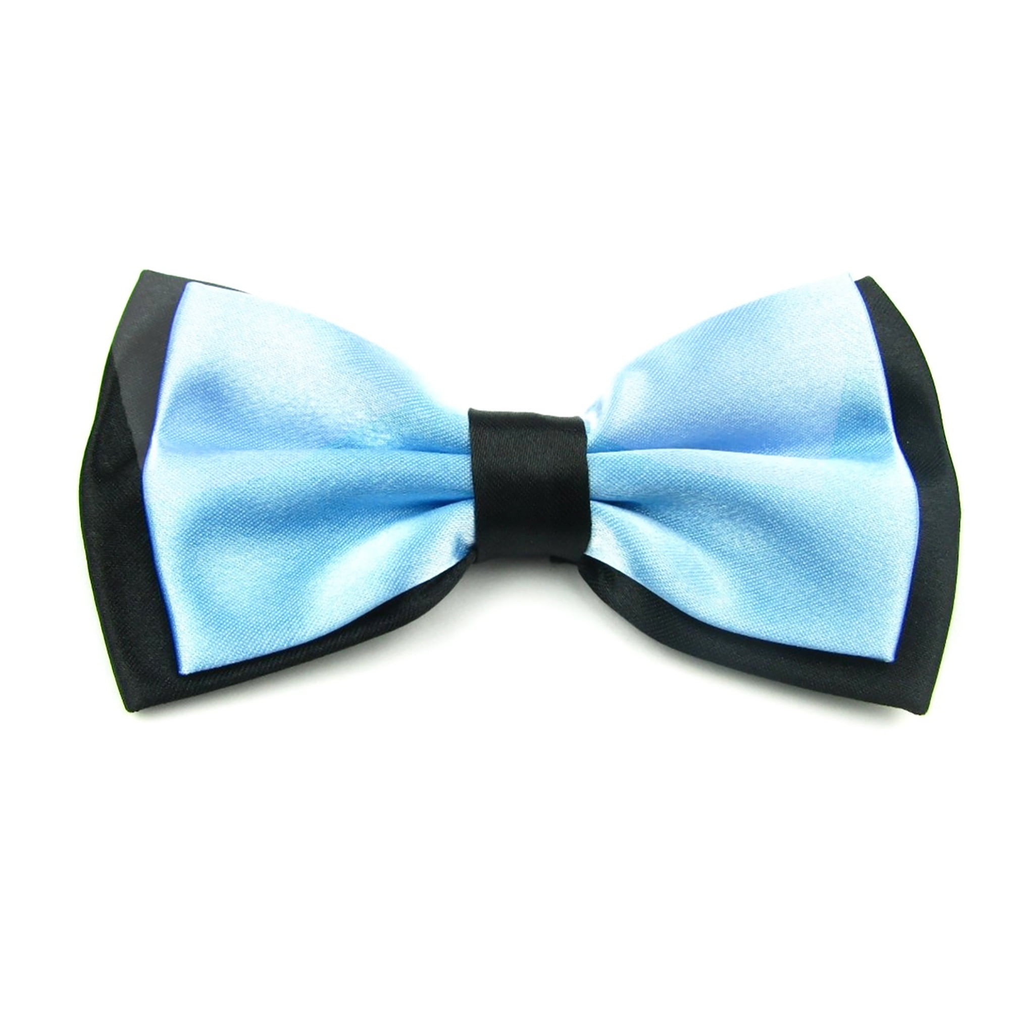 Mens Blue and Black Formal Event Pre-Tied Bow Tie - Walmart.com