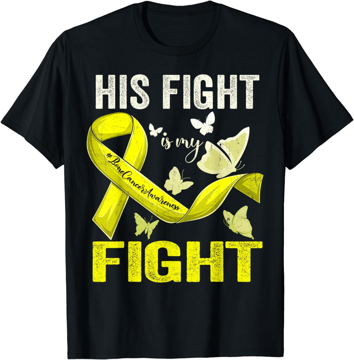 Mens Bone Cancer Awareness Ribbon Bone Cancer Warrior T-Shirt - Walmart.com