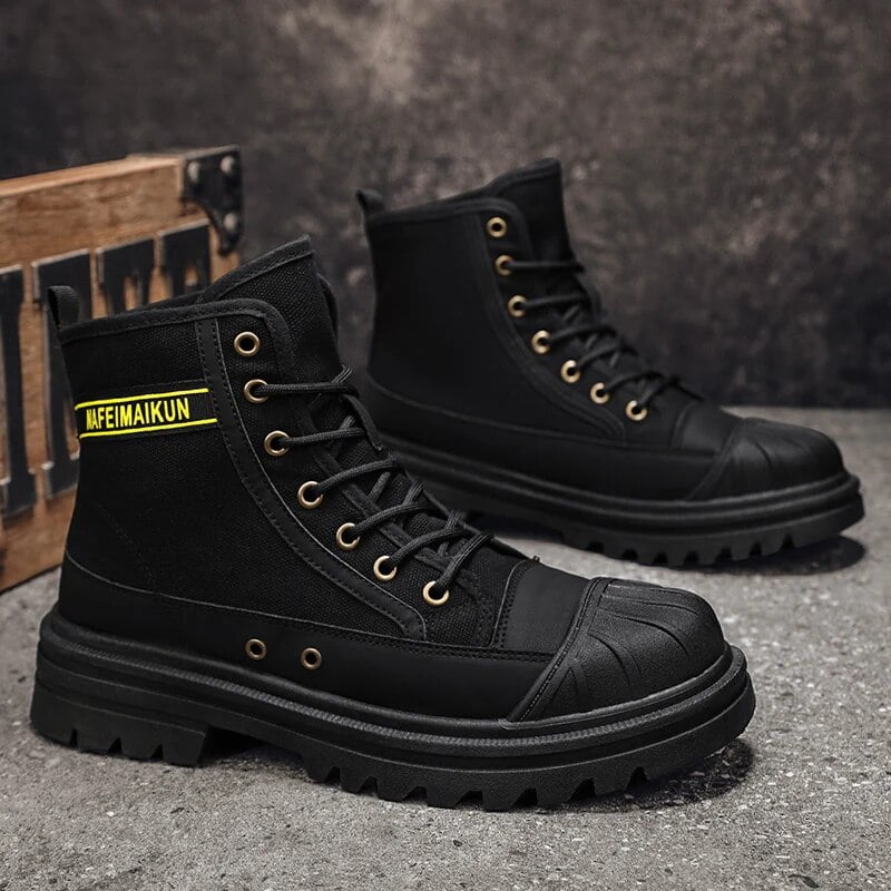 Mens Boots Casual Canvas Shoes Winter Designer Luxury Ankle Platform ...