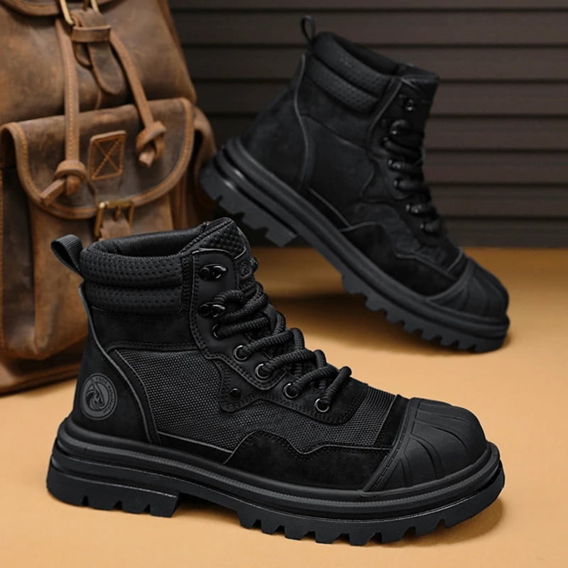 Mens Boots Winter Shoes Tactical Military Combat Leather Casual Ankle ...