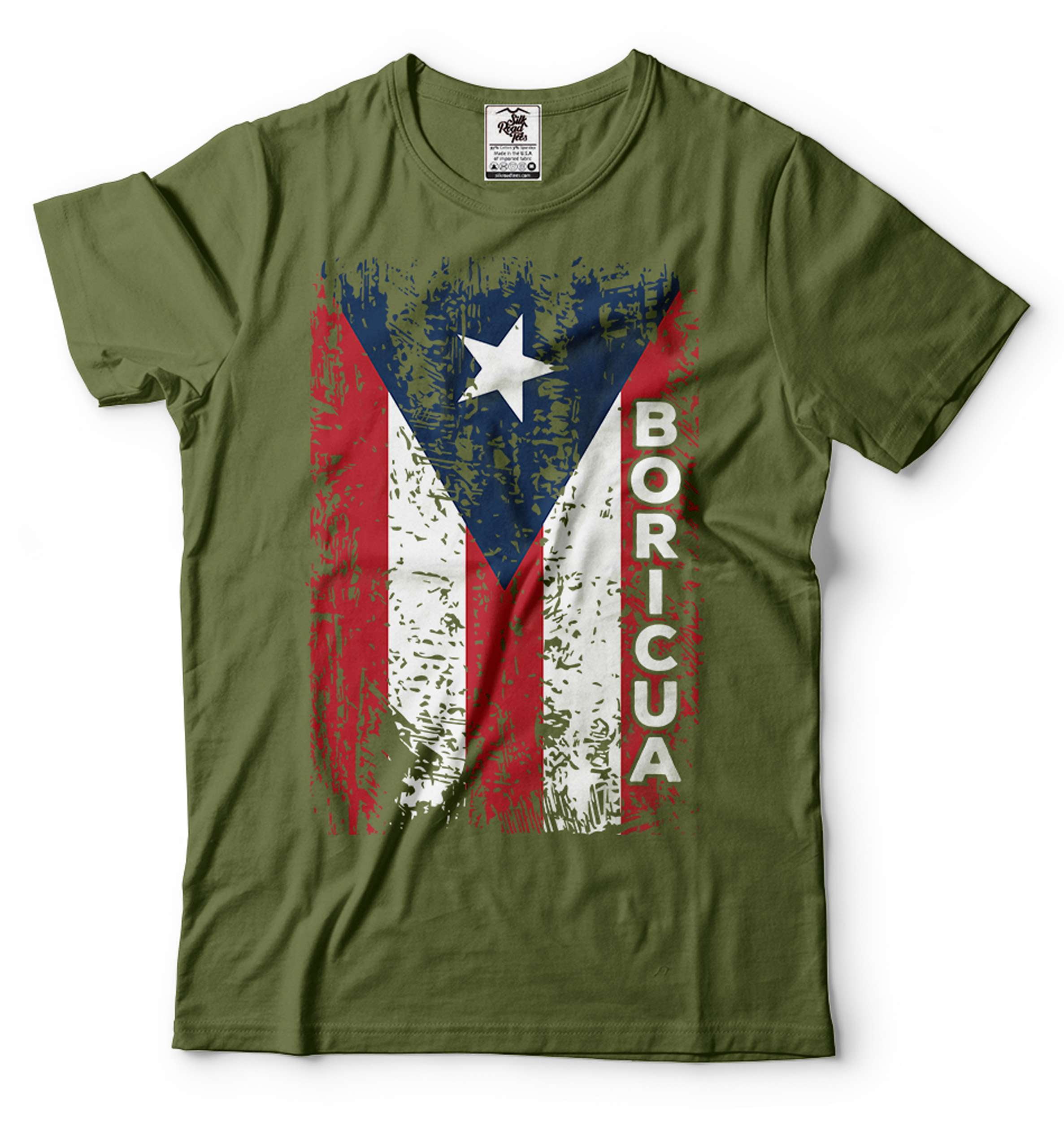 Mens Boricua T-shirt Puerto Rico Shirt Puerto Rico National Flag ...