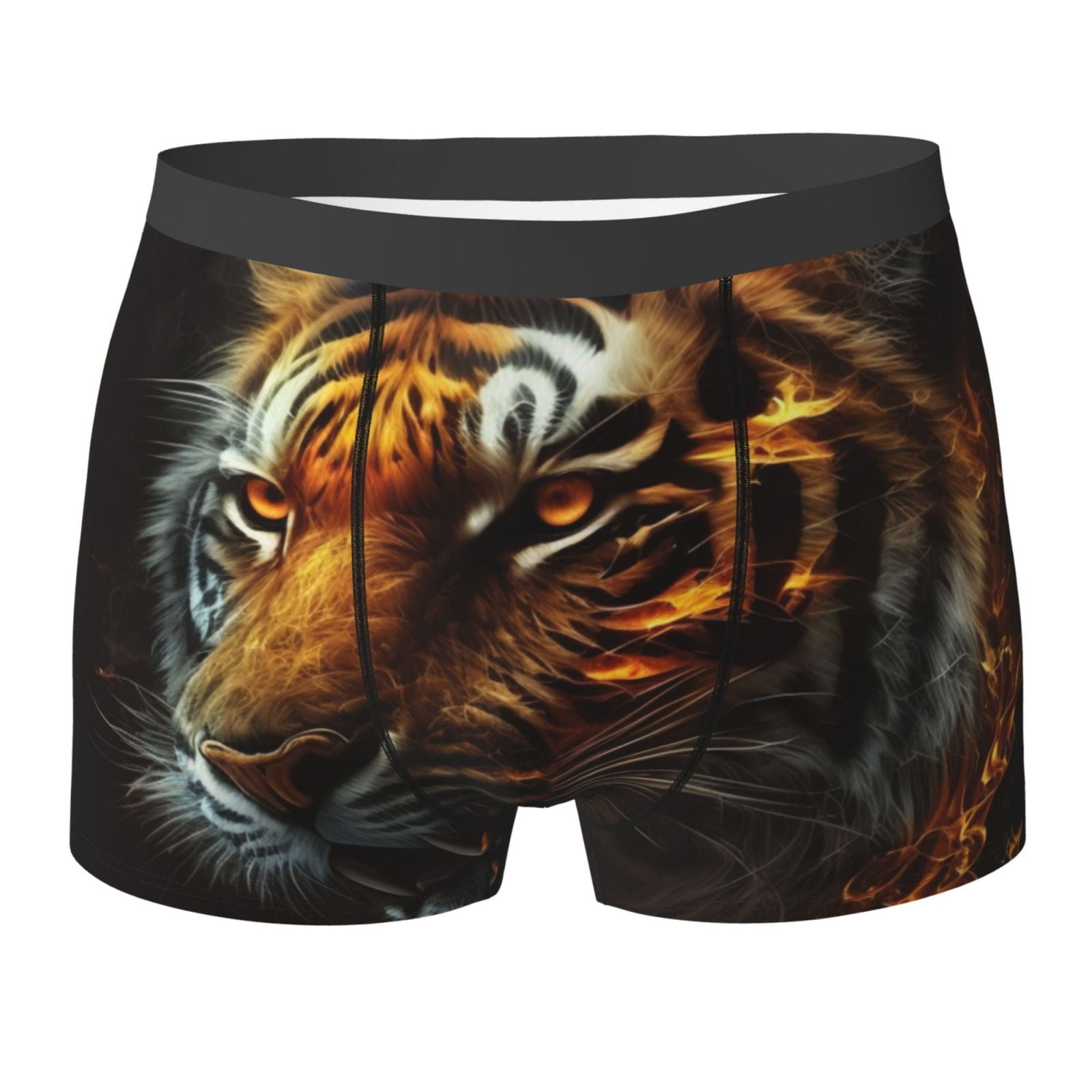 Mens Boxer Briefs for Men Underwear Short Leg Underpants, Fire King ...