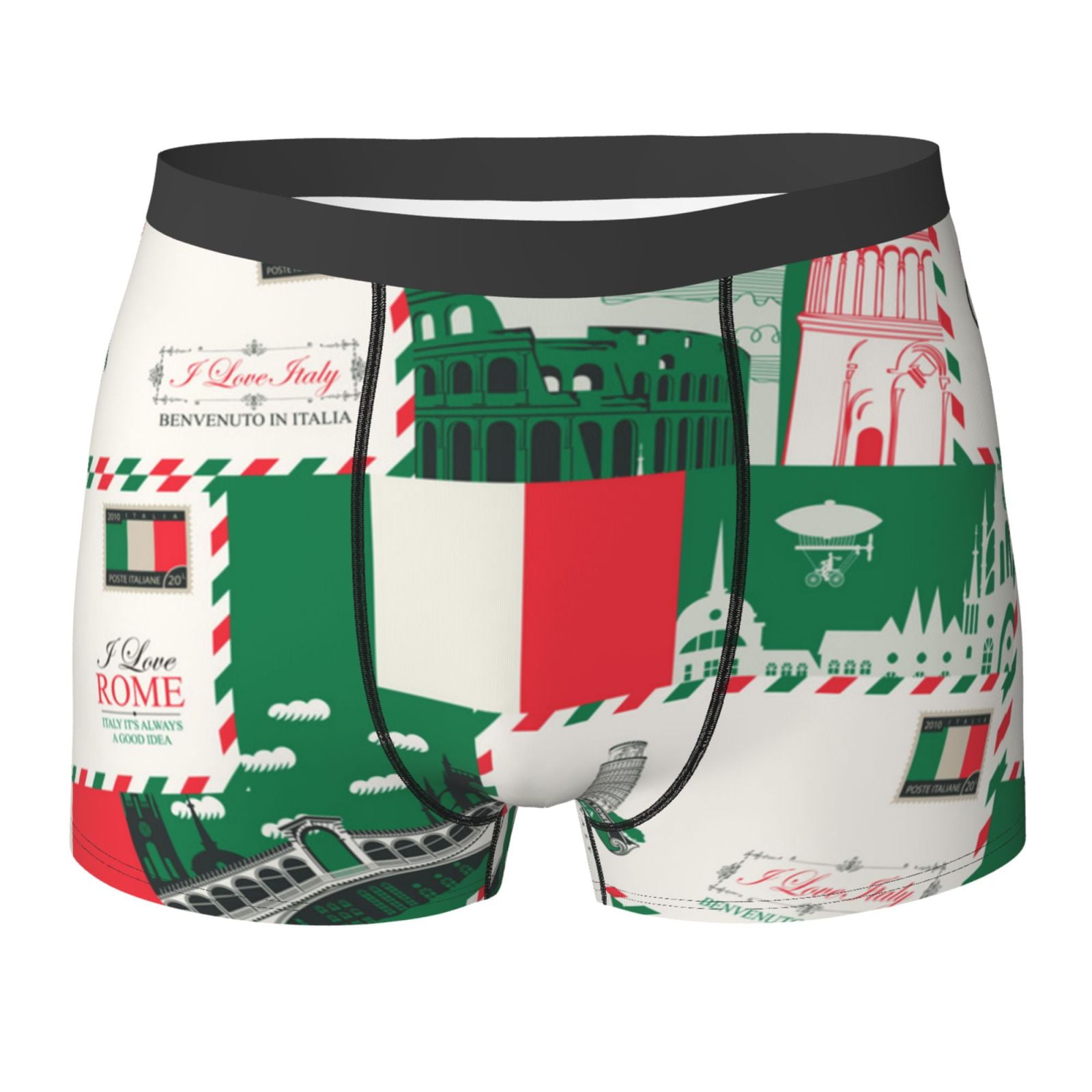 Mens Boxer Briefs for Men Underwear Short Leg Underpants, Italian Flag ...