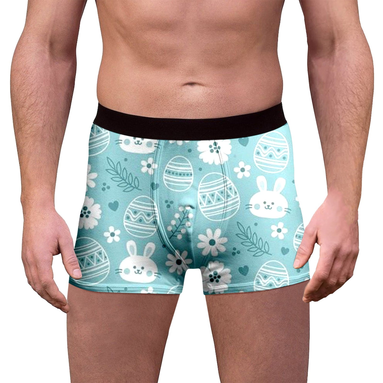 Mens Boxers Briefs Easter Eggs Print Breathable Boxer Shorts Underwear ...