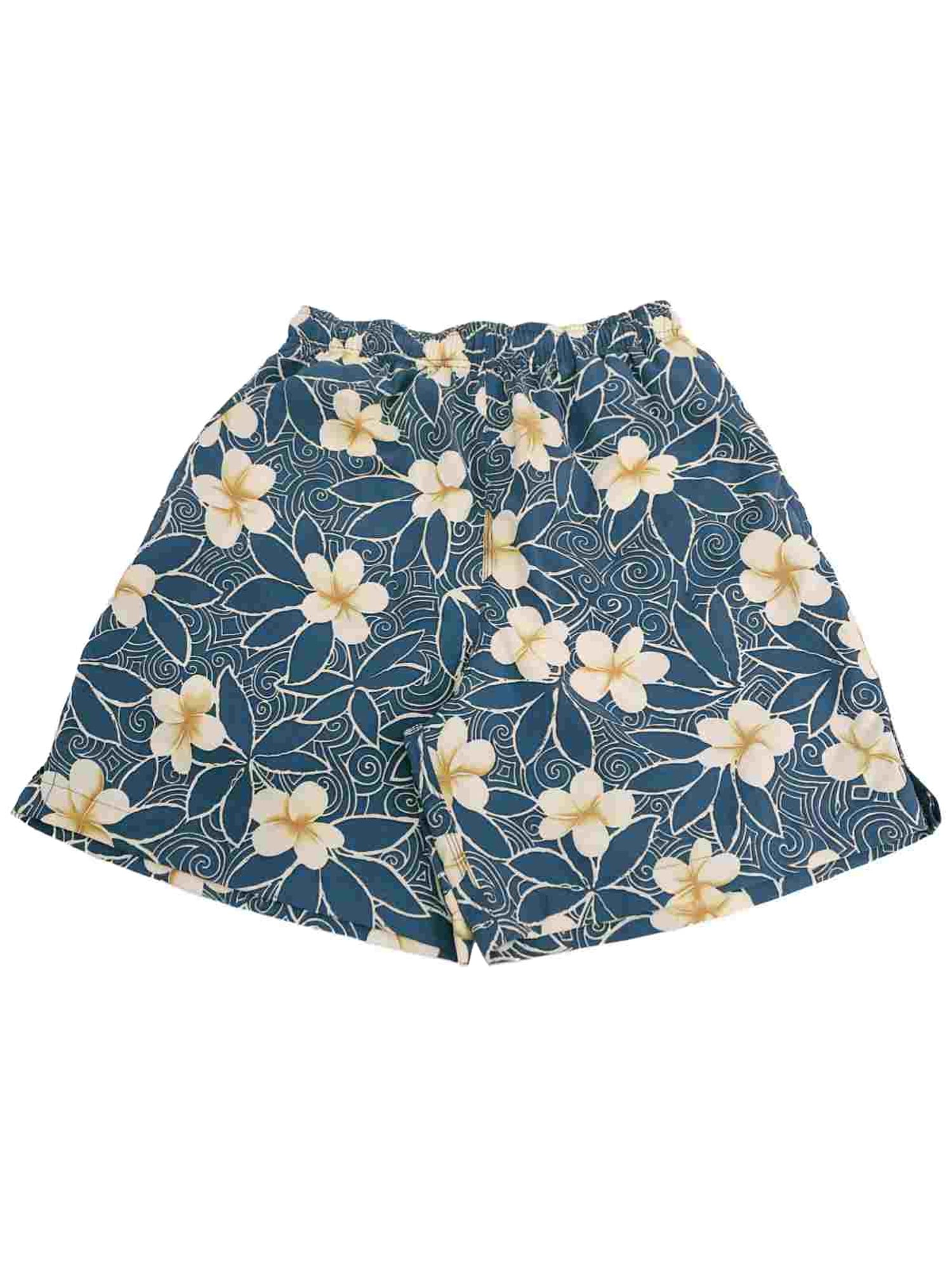Mens Breakwater Blue Hawaiian Tropical Flower Board Shorts Swim Trunks ...