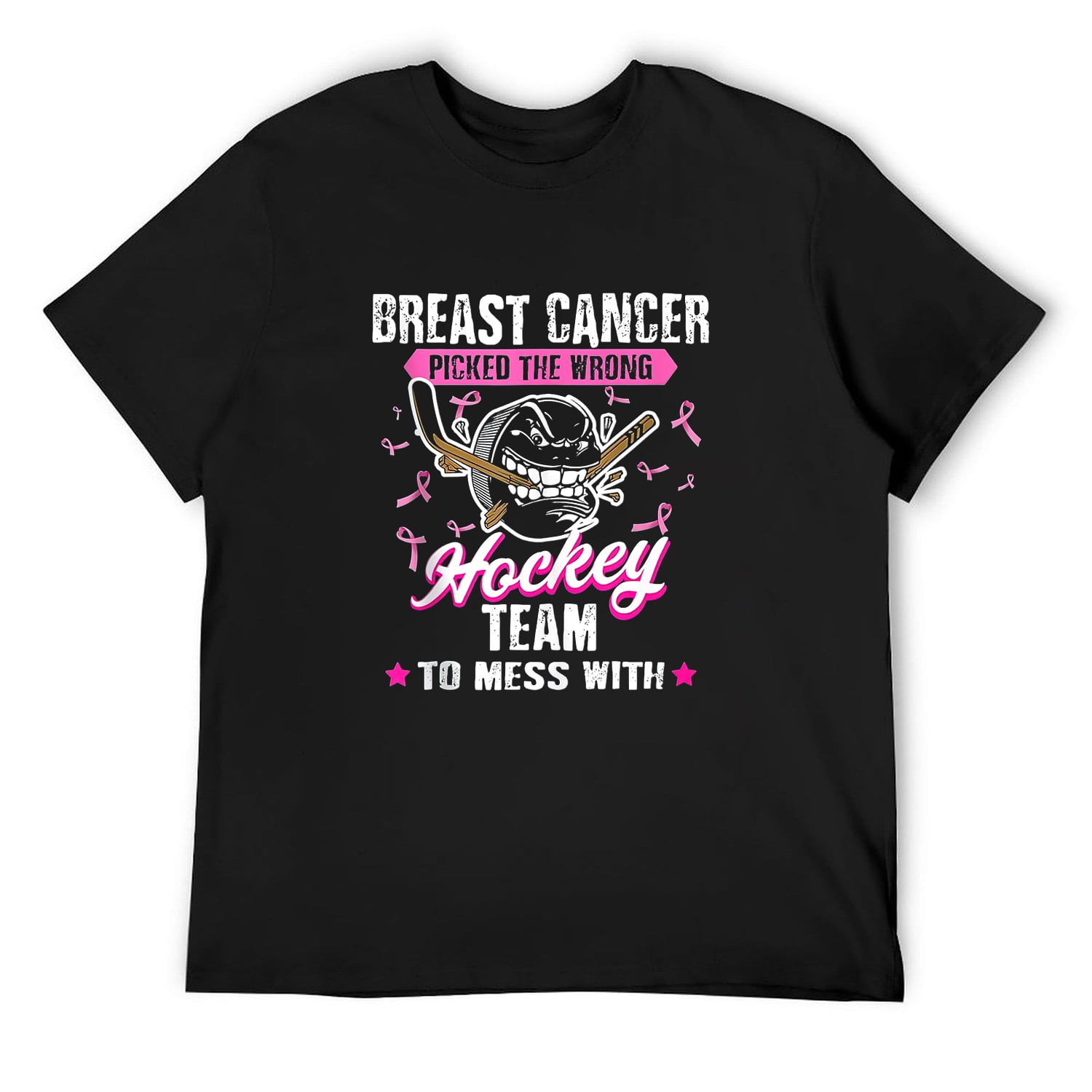 Mens Breast Cancer Awareness Month Hockey Team Pink Ribbon T Shirts ...
